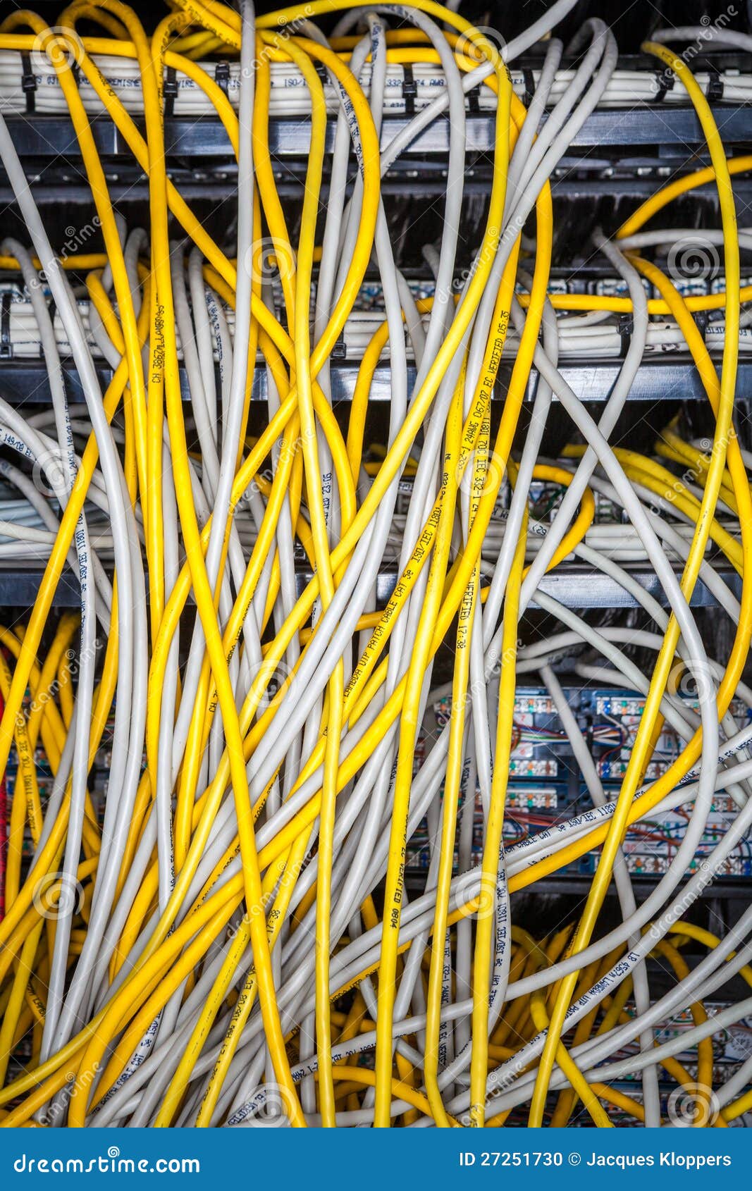 Server Back Side Showing Wiring Picture. Image: 27251730