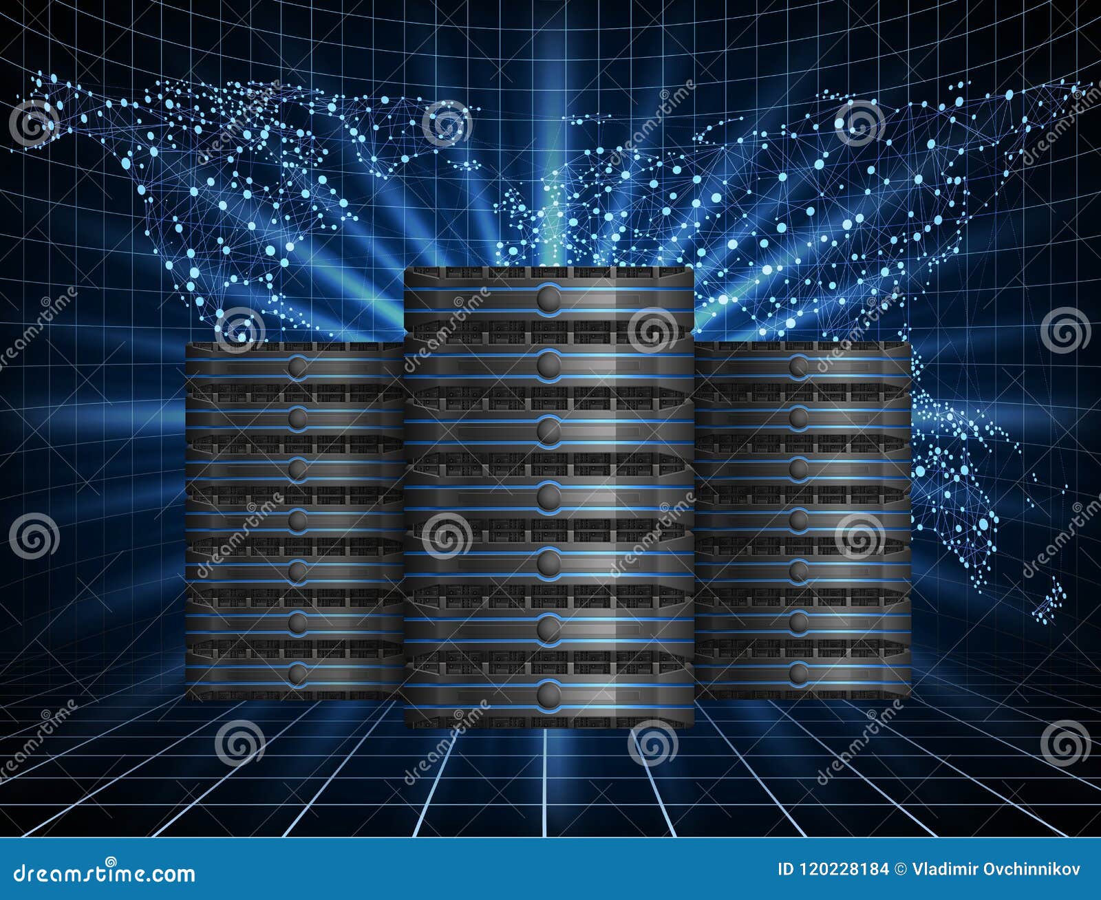 Server with Background stock vector. Illustration of rack - 120228184
