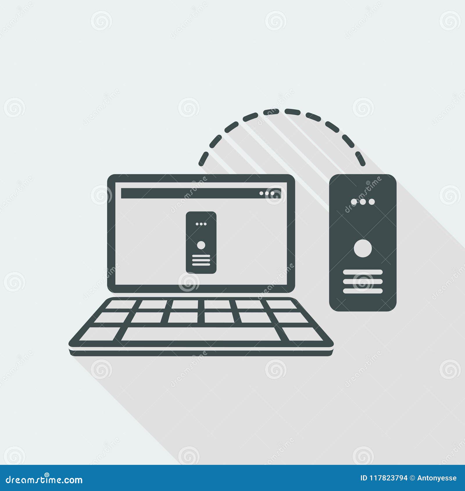 Server Backup - Flat Minimal Icon Stock Vector - Illustration of drive ...