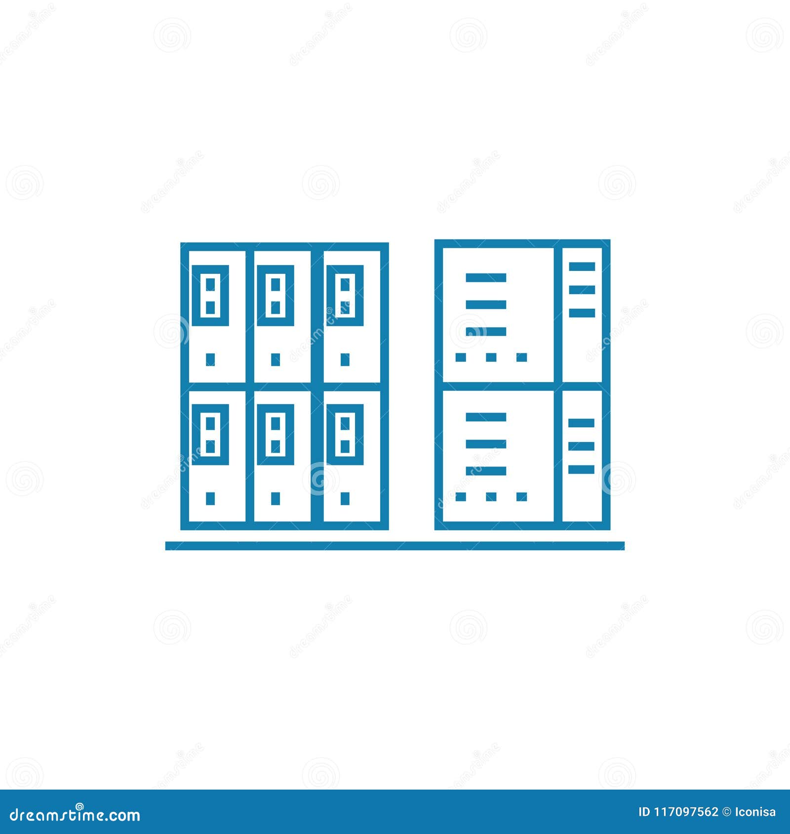Server Box Linear Icon Concept. Server Box Line Vector Sign, Symbol ...