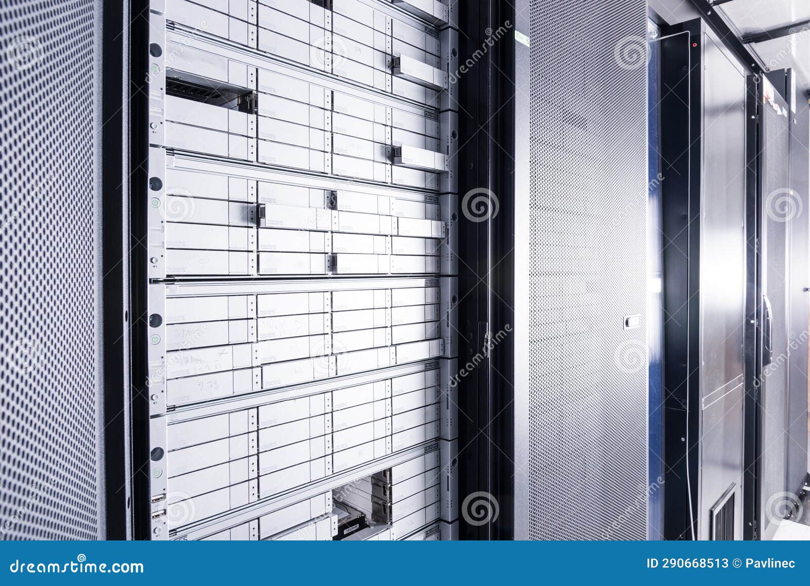 Cabinet with Ssd Hard Drives in Data Center Stock Image - Image of ...