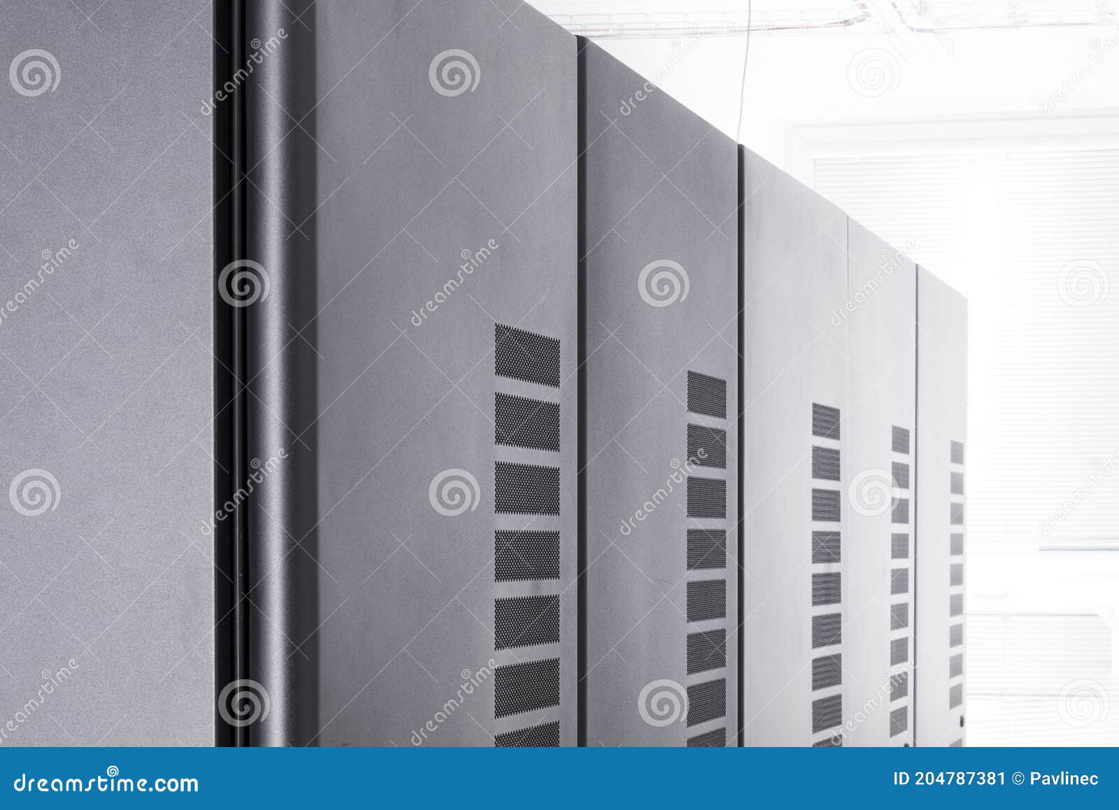 Server Cabinets Inside Data Center Room Stock Image - Image of cloud ...