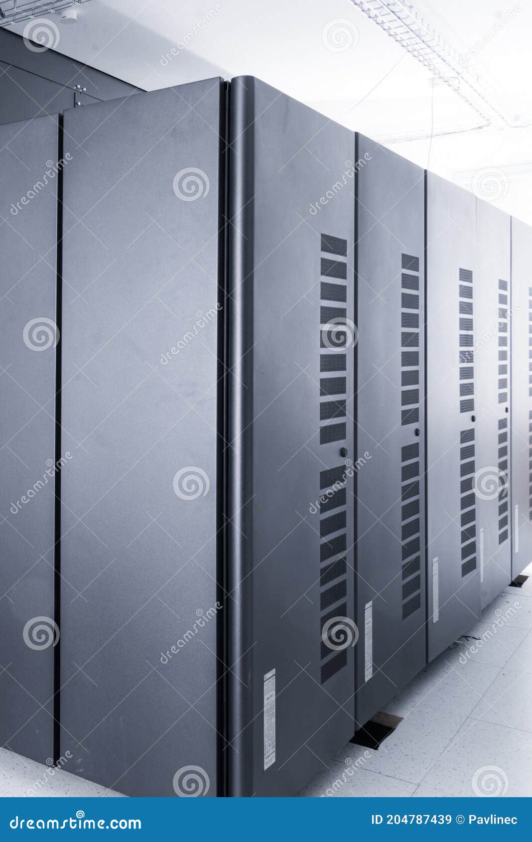Server Cabinets Inside Data Center Room Stock Image - Image of ...