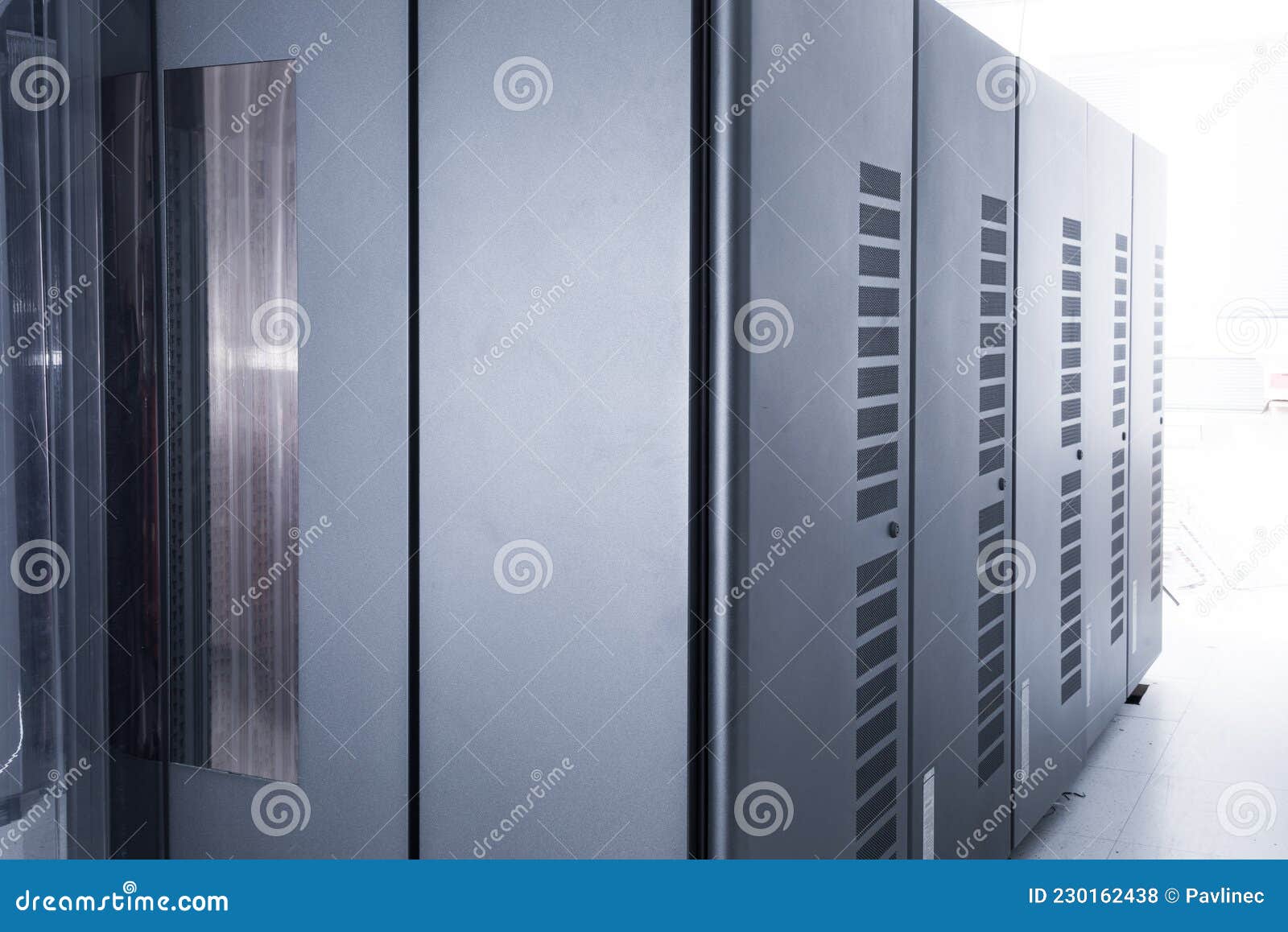 Server Cabinets Inside Data Center Room Stock Photo - Image of future ...