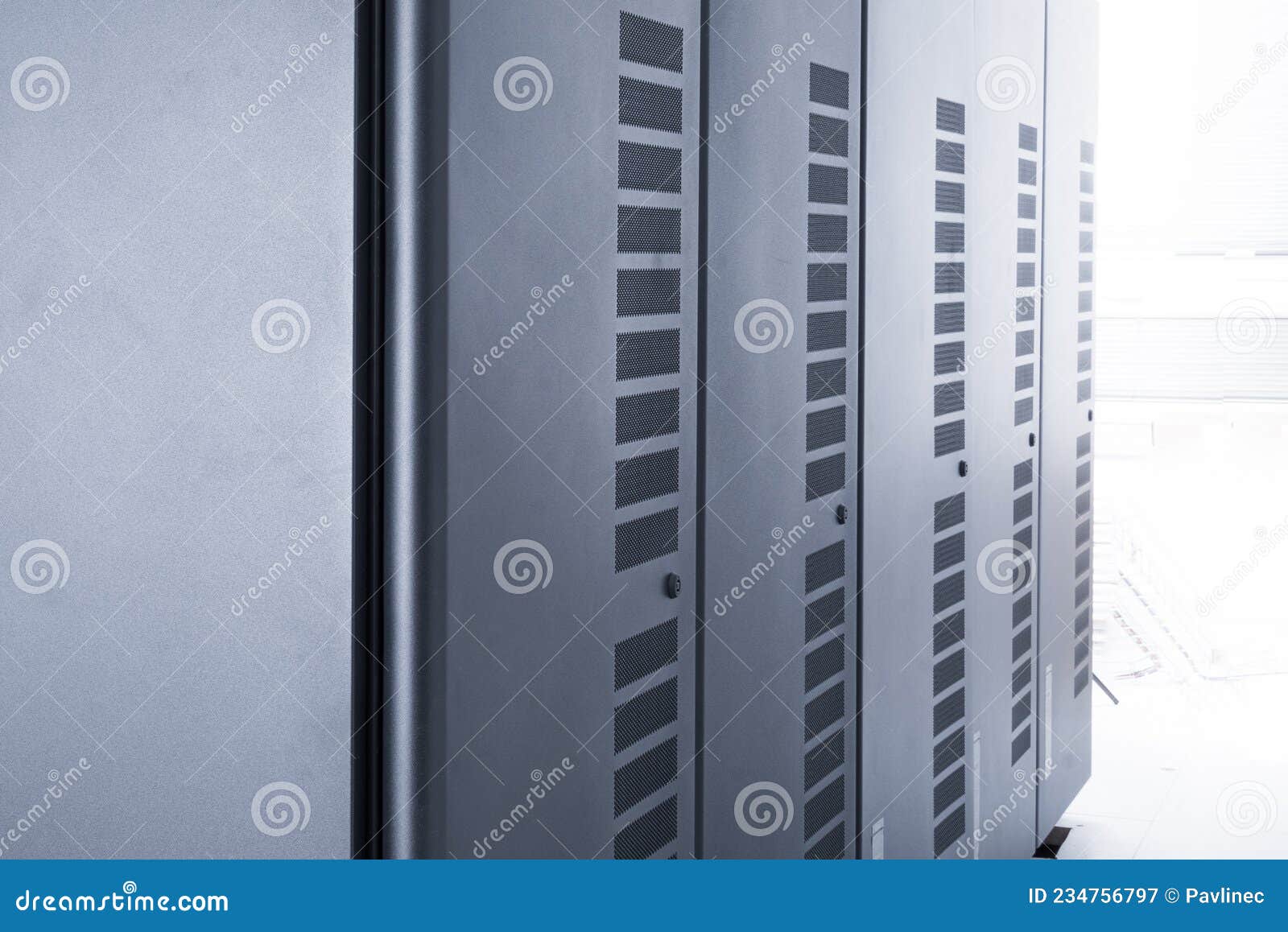 Server Cabinets Inside Data Center Room Stock Image - Image of data ...