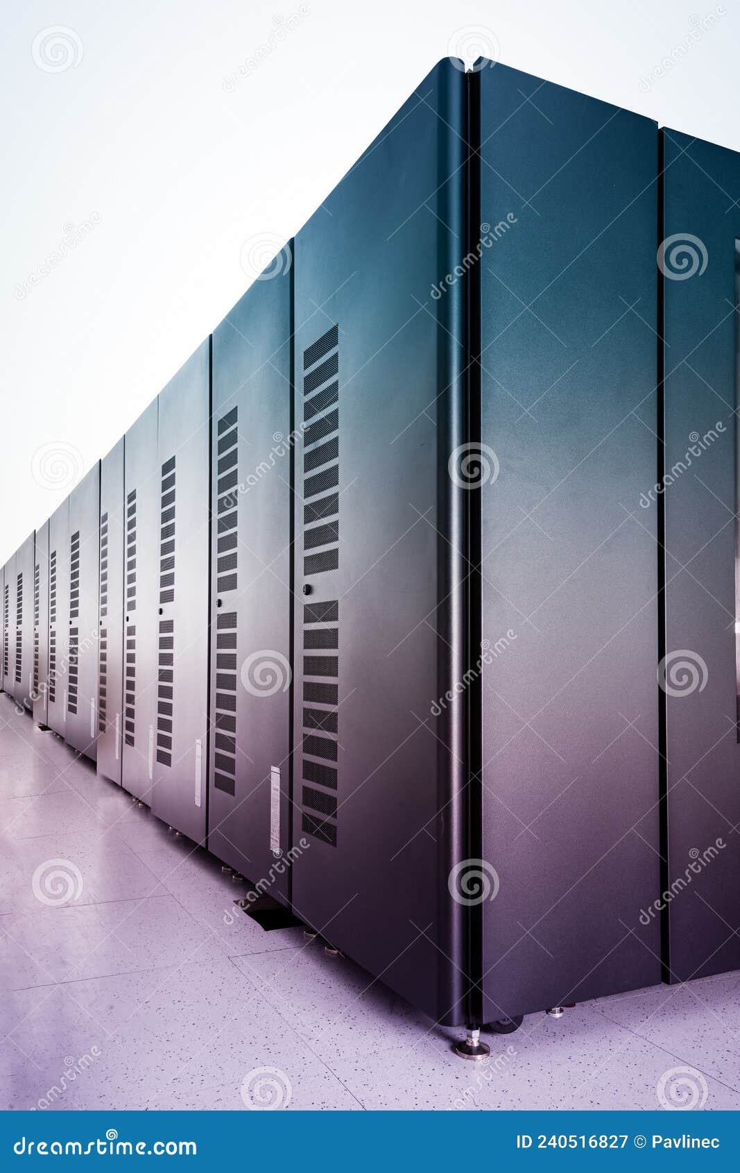 Server Cabinets Inside Data Center Room Stock Image - Image of center ...