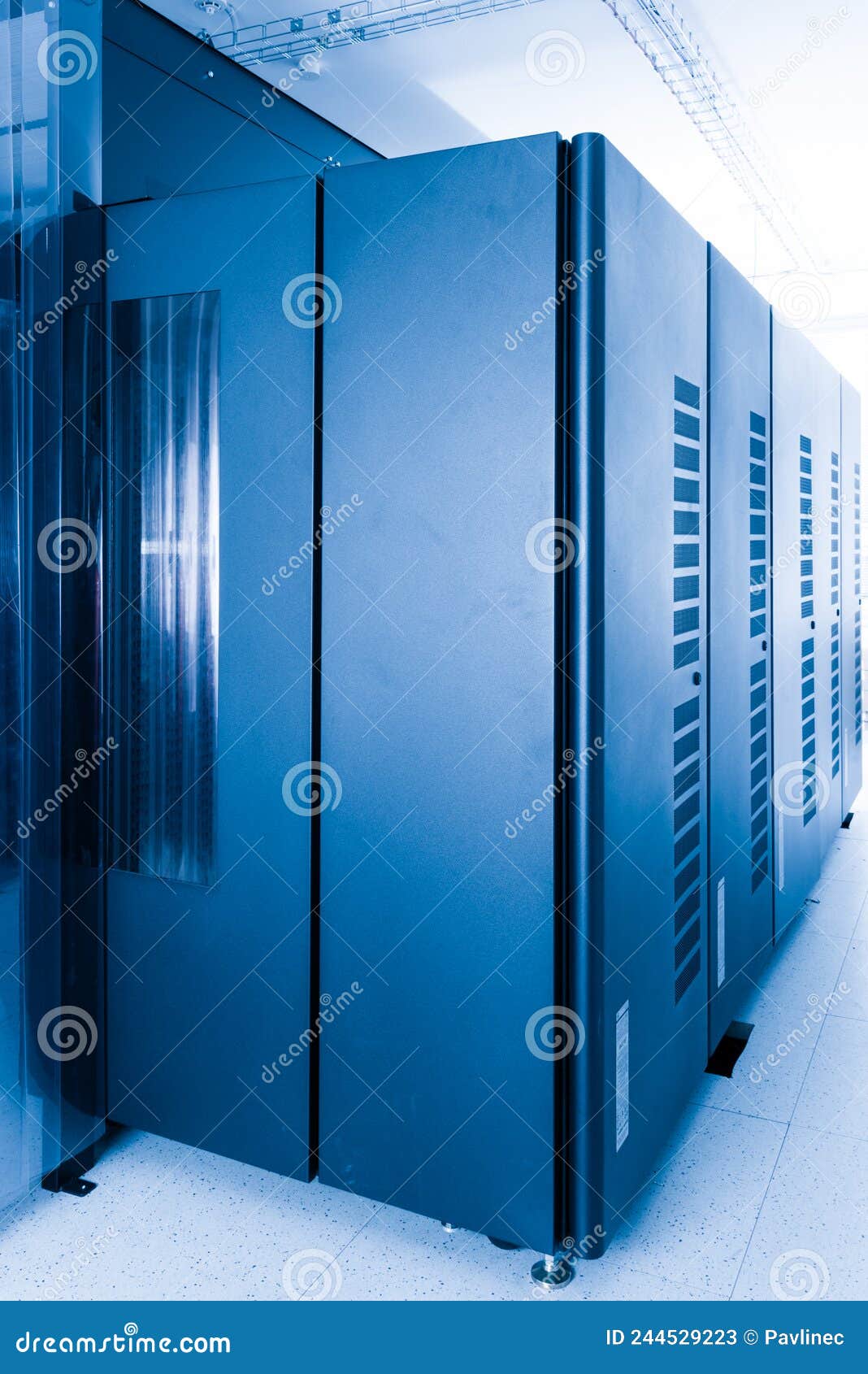 Server Cabinets Inside Data Center Room Stock Image - Image of hosting ...