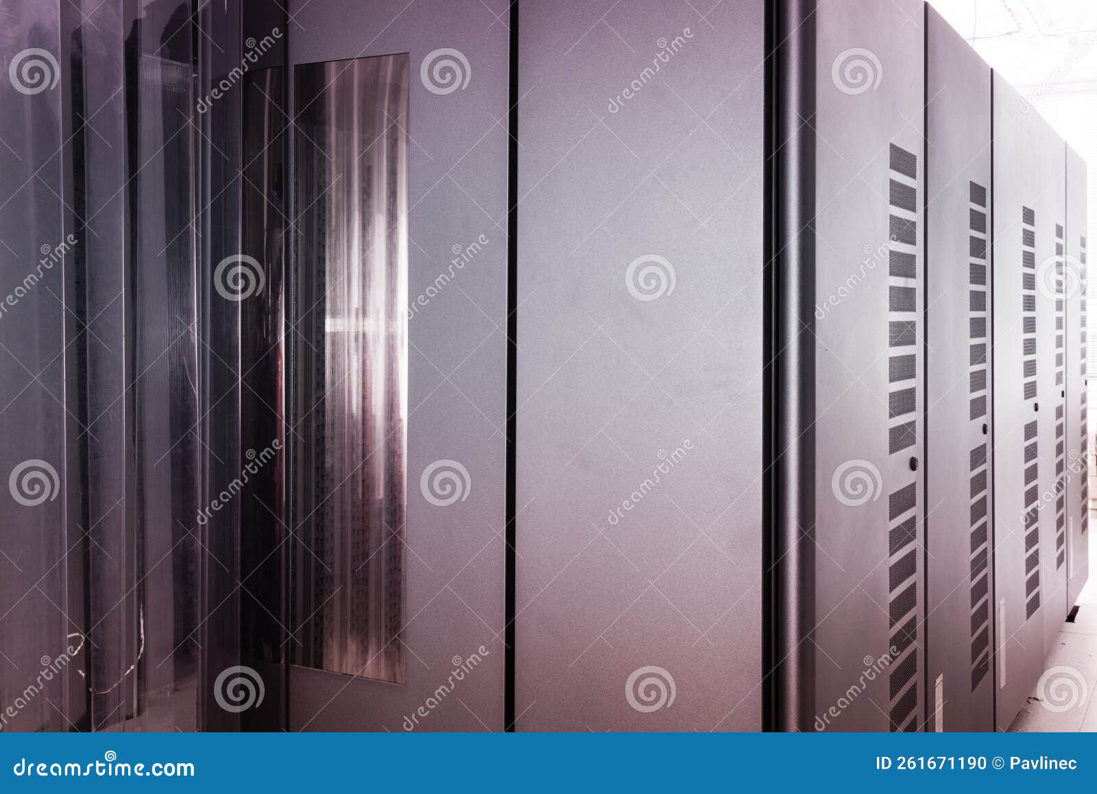Server Cabinets Inside Data Center Room Stock Photo - Image of hosting ...