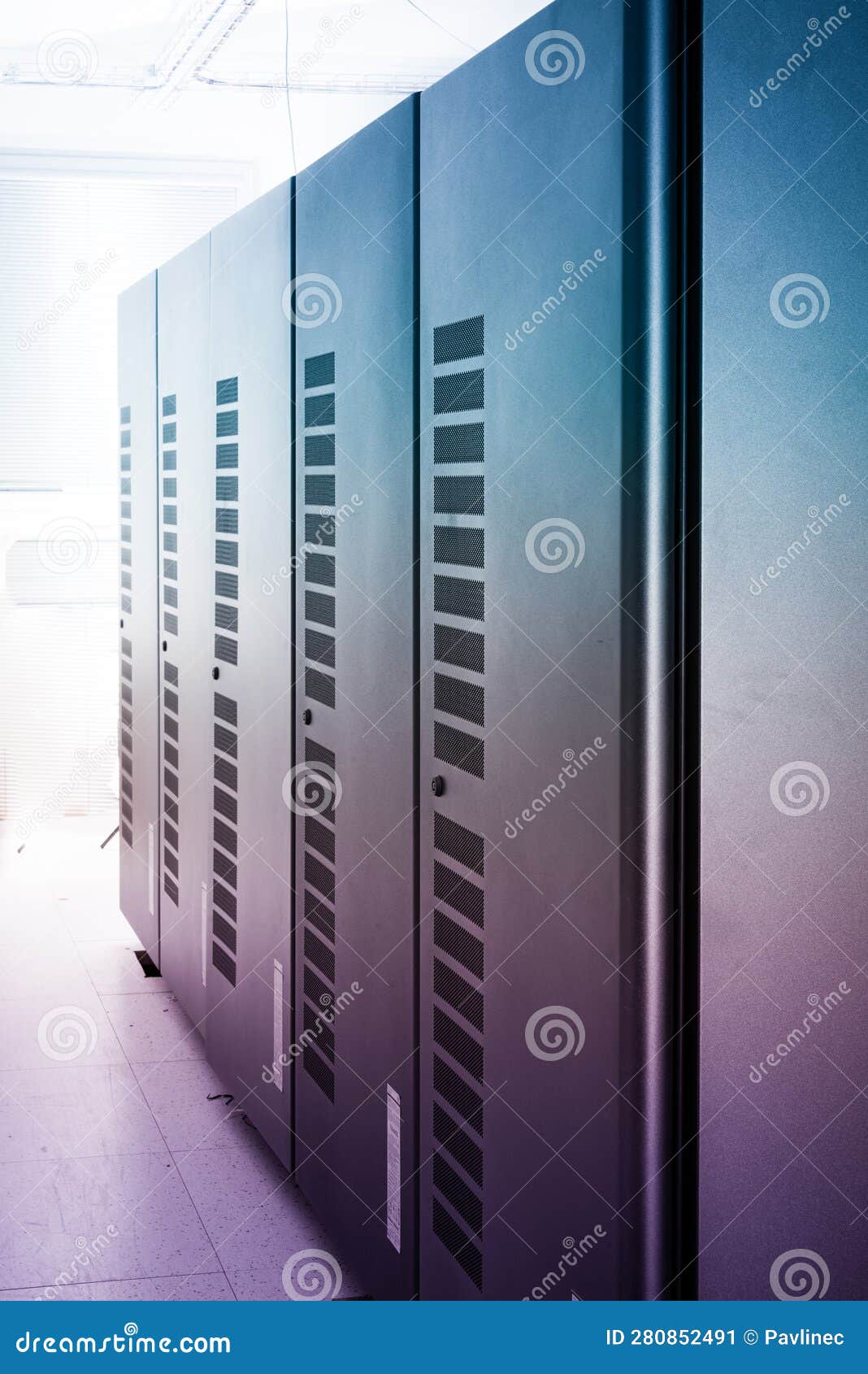 Server Cabinets Inside Data Center Room Stock Image - Image of cloud ...