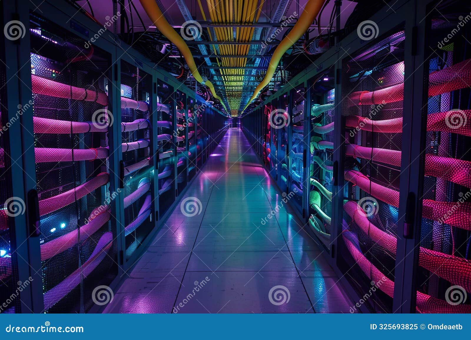 Server Cabinets Inside. Visually Captivating Modern Data Center with ...