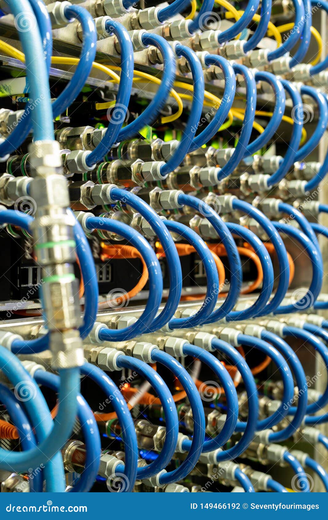 Server cable connection stock photo. Image of cable - 149466192