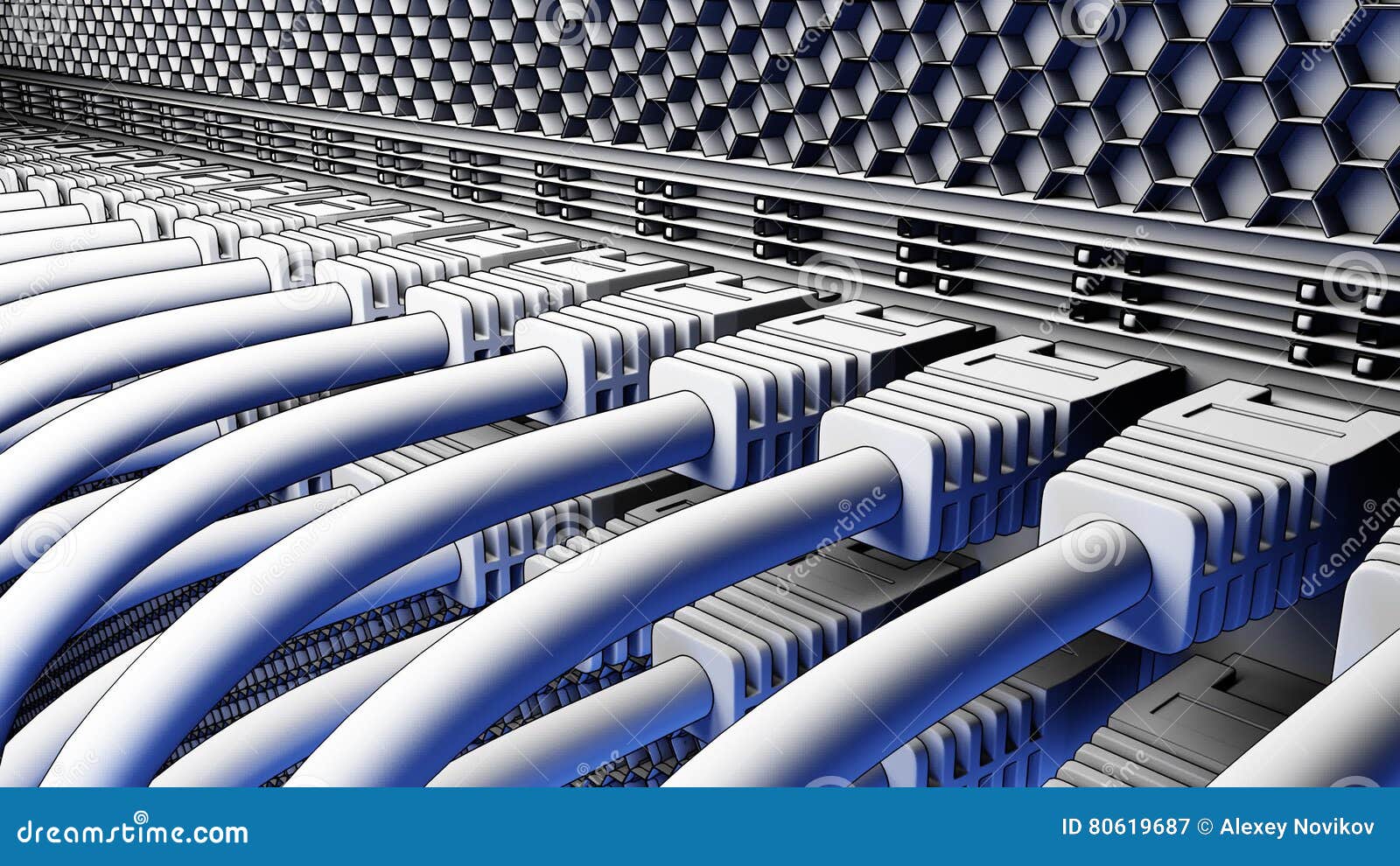 Server Cables and Connectors. Cloud Technologies, ISP, it Startup ...