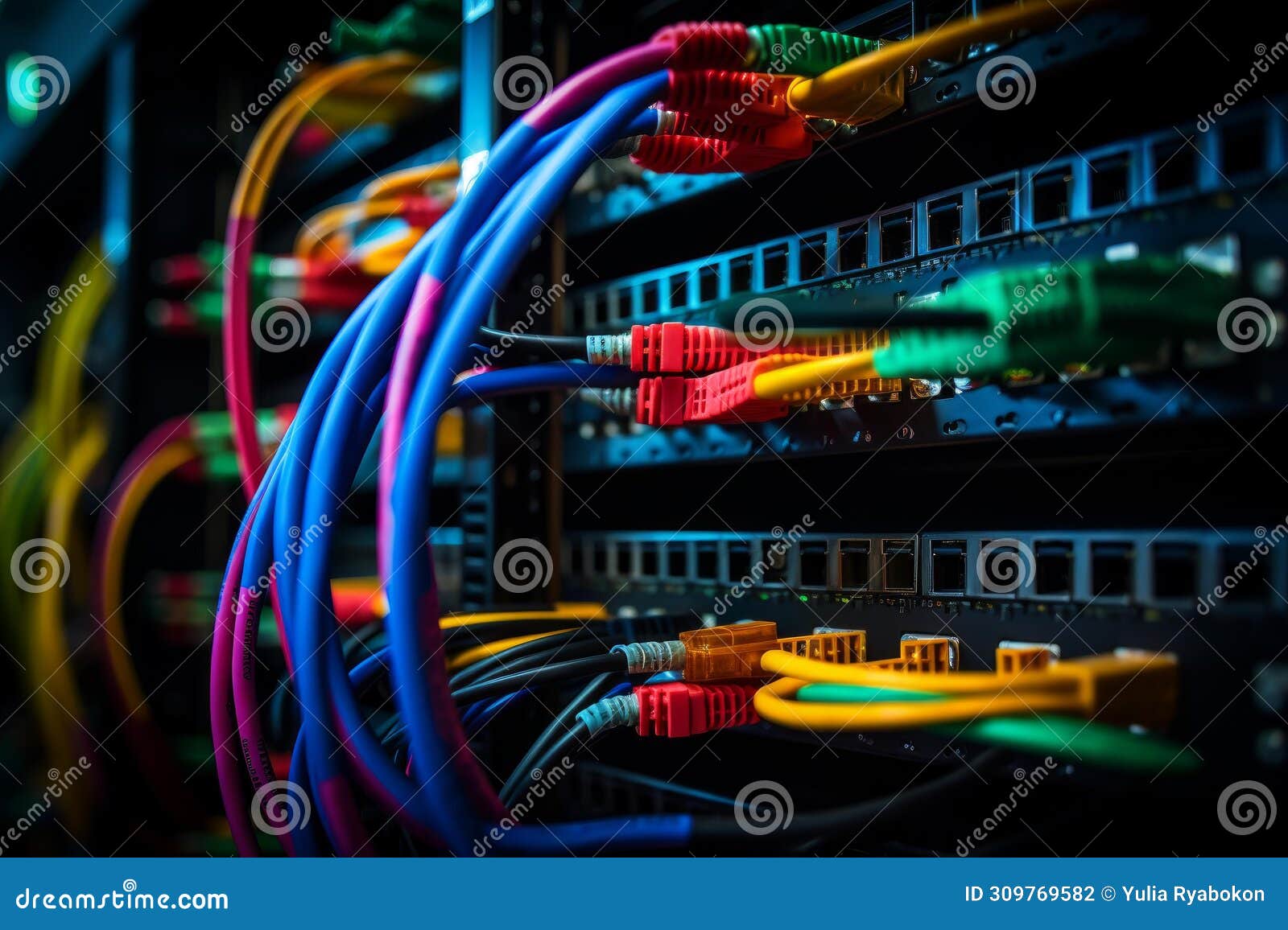 Server cables. Generate ai stock illustration. Illustration of ...