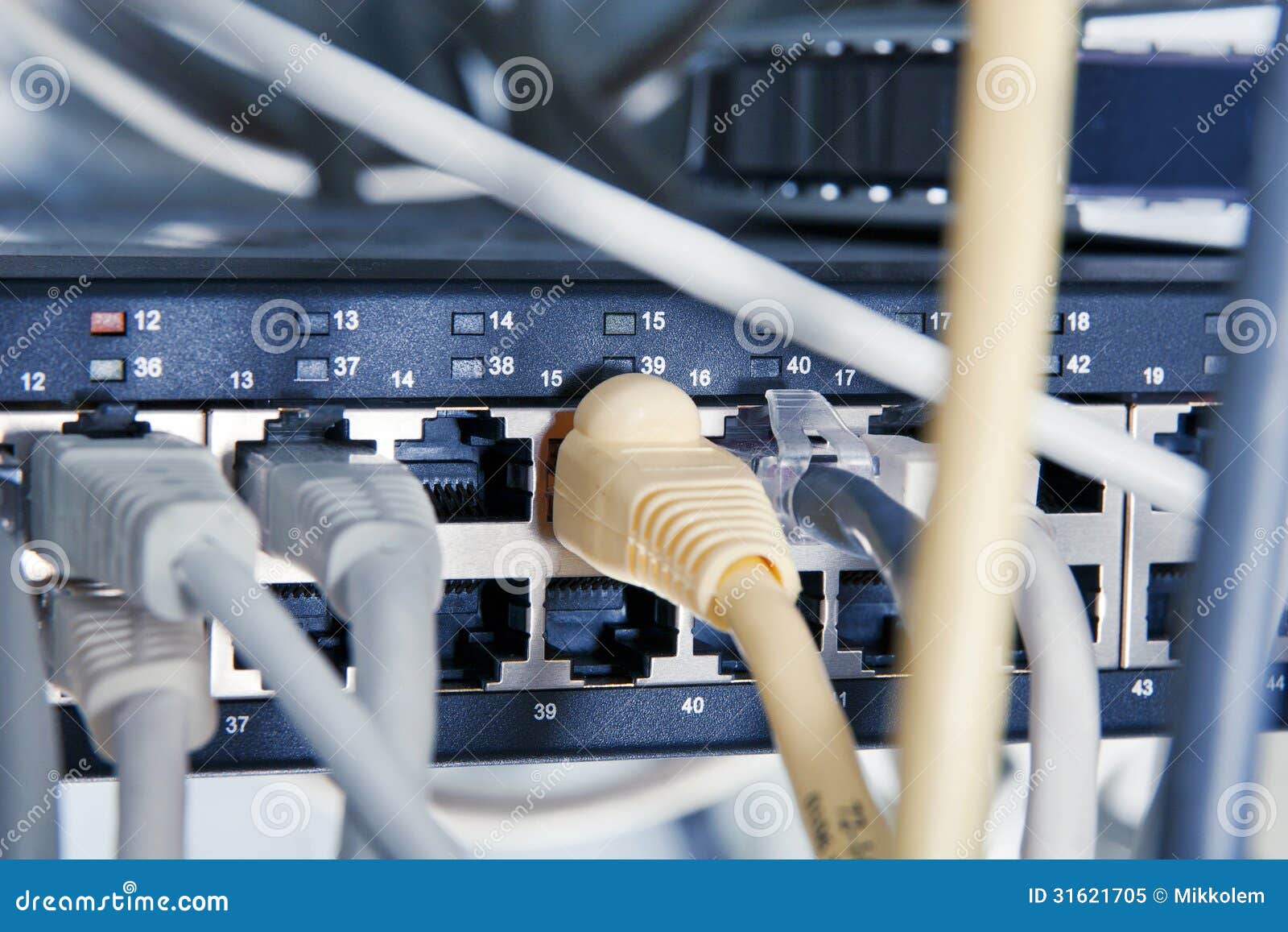 Server and cables stock image. Image of hardware, service - 31621705