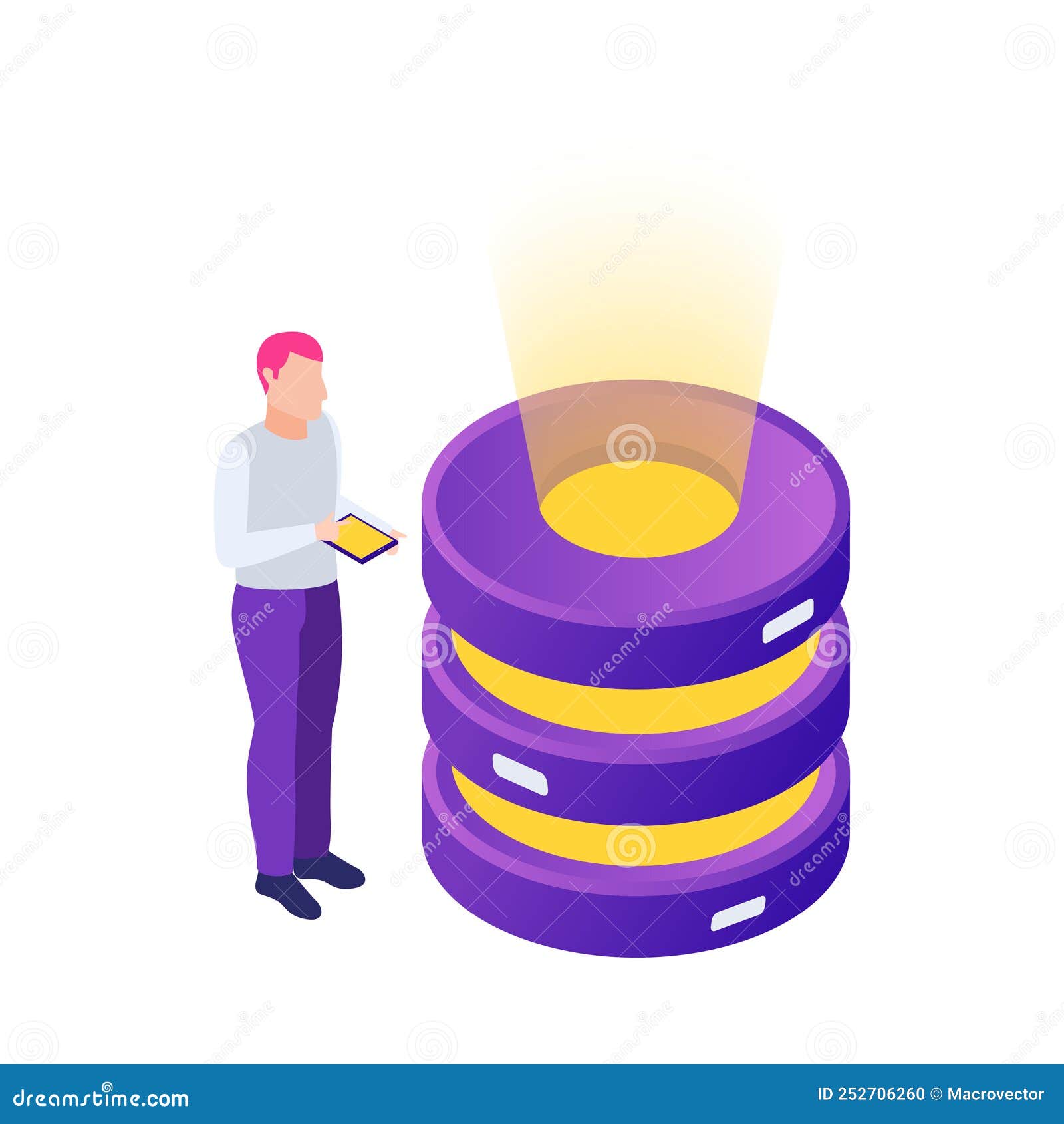 Server Capsule User Composition Stock Vector - Illustration of symbol ...