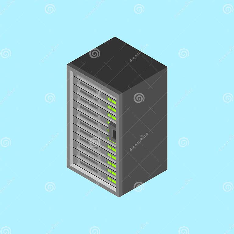 Server Cartoon Isolated. Network Data Center Computer Stock Vector ...
