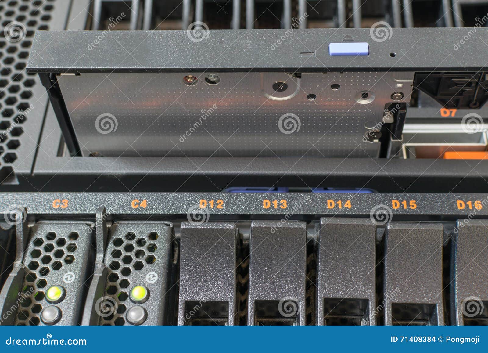 Server and CD or DVD drive stock photo. Image of mainframe - 71408384