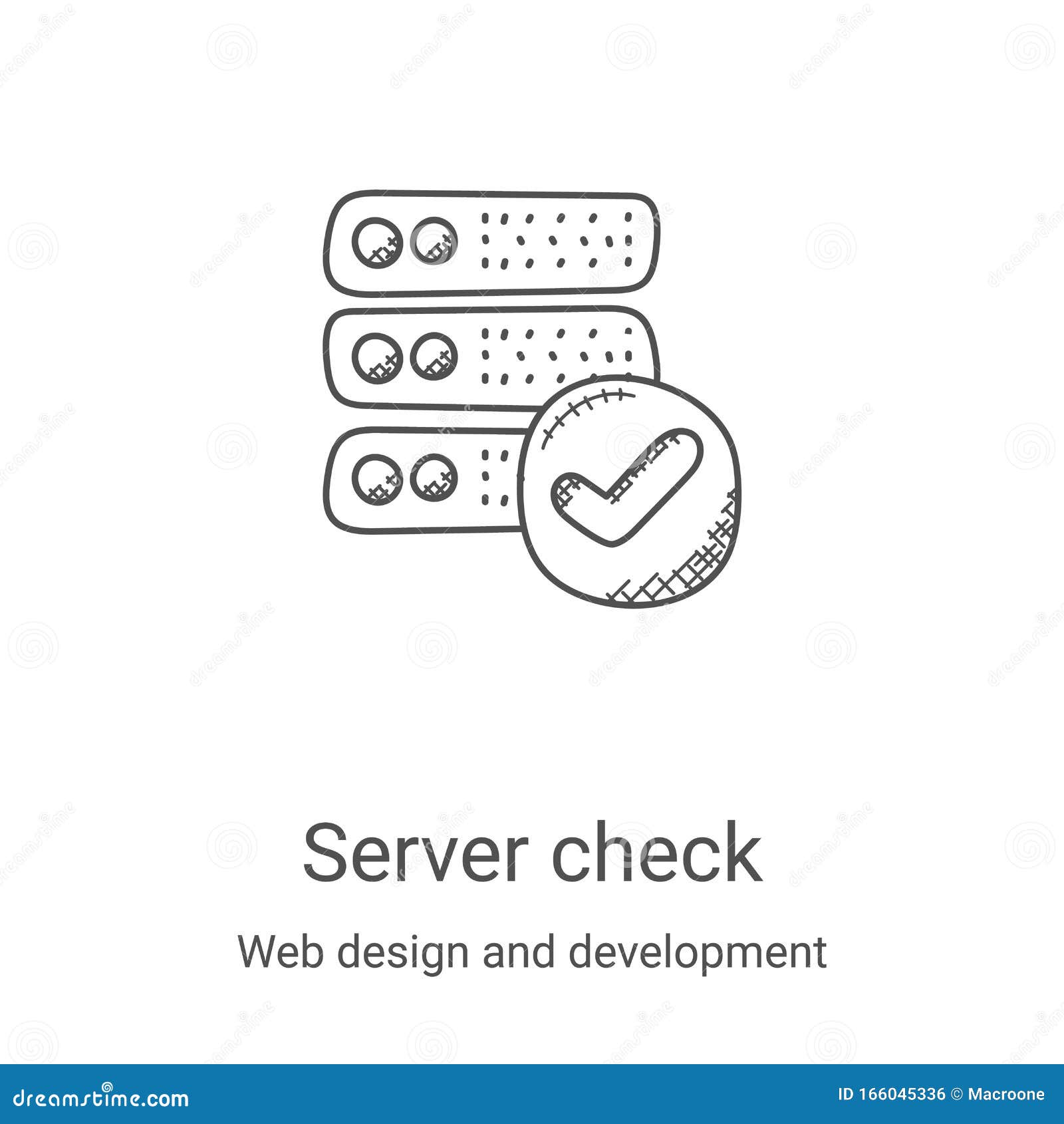 Server Check Icon Vector from Web Design and Development Collection ...
