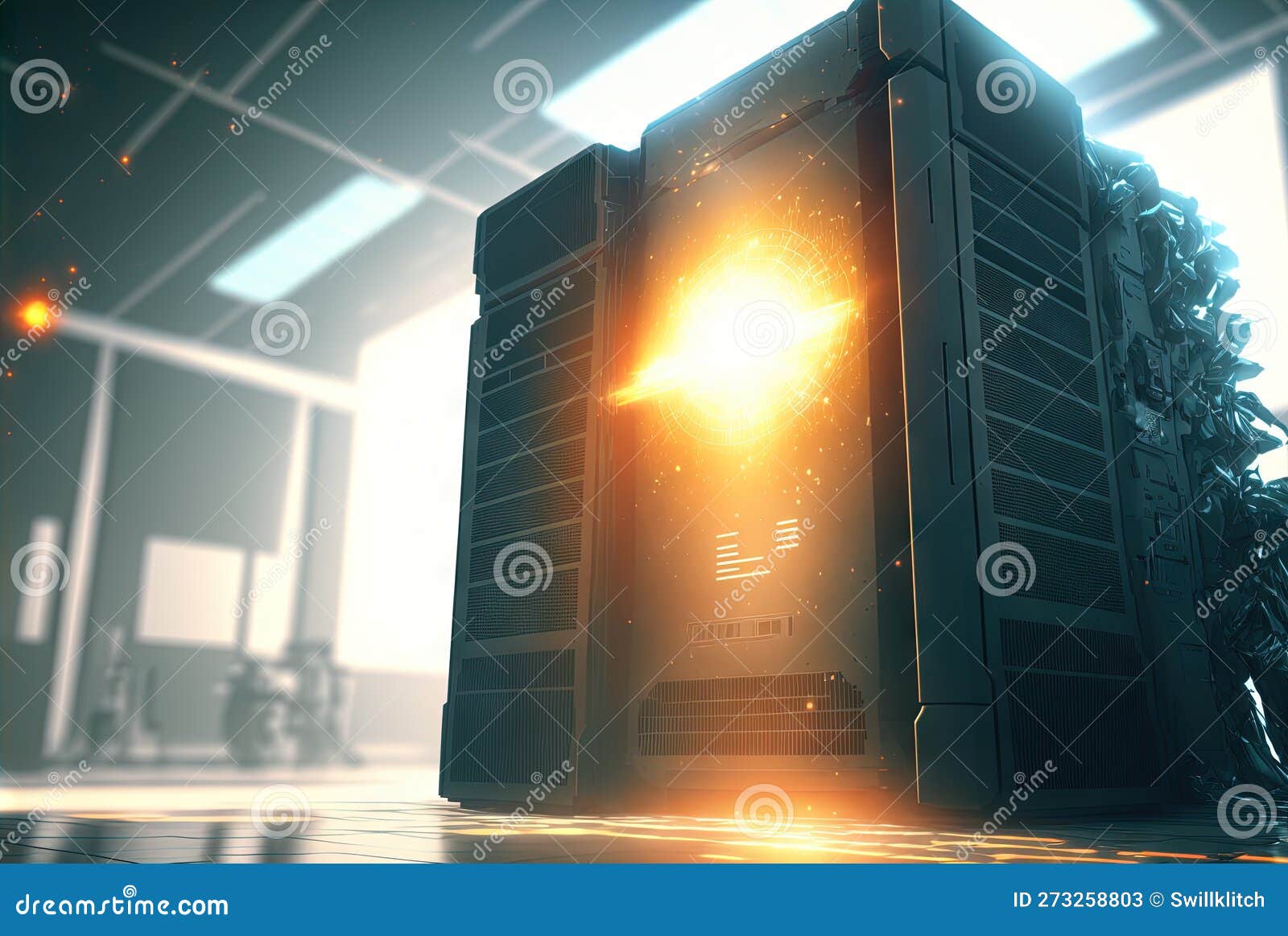Server or Cloud Backup System, Abstract Tech Device. Computer ...