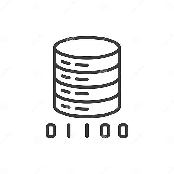 Server Coding, Icon in Line Design. Server, Coding, Programming ...