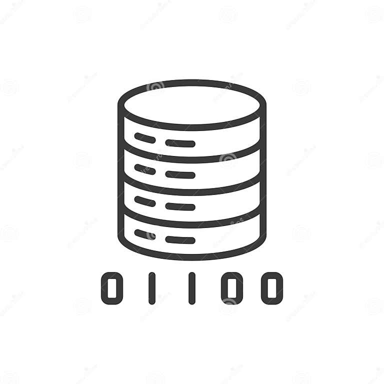 Server Coding, Icon in Line Design. Server, Coding, Programming ...