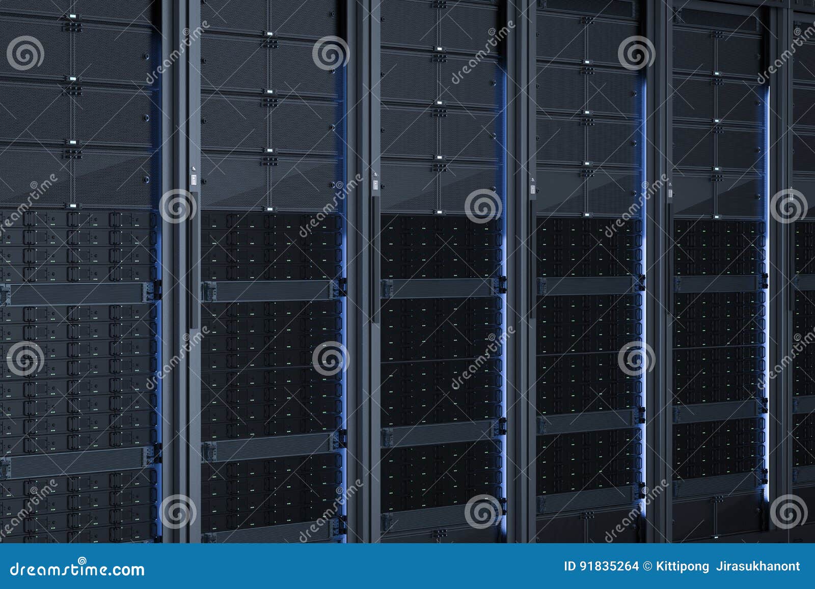 Server computer cluster stock illustration. Illustration of cluster ...