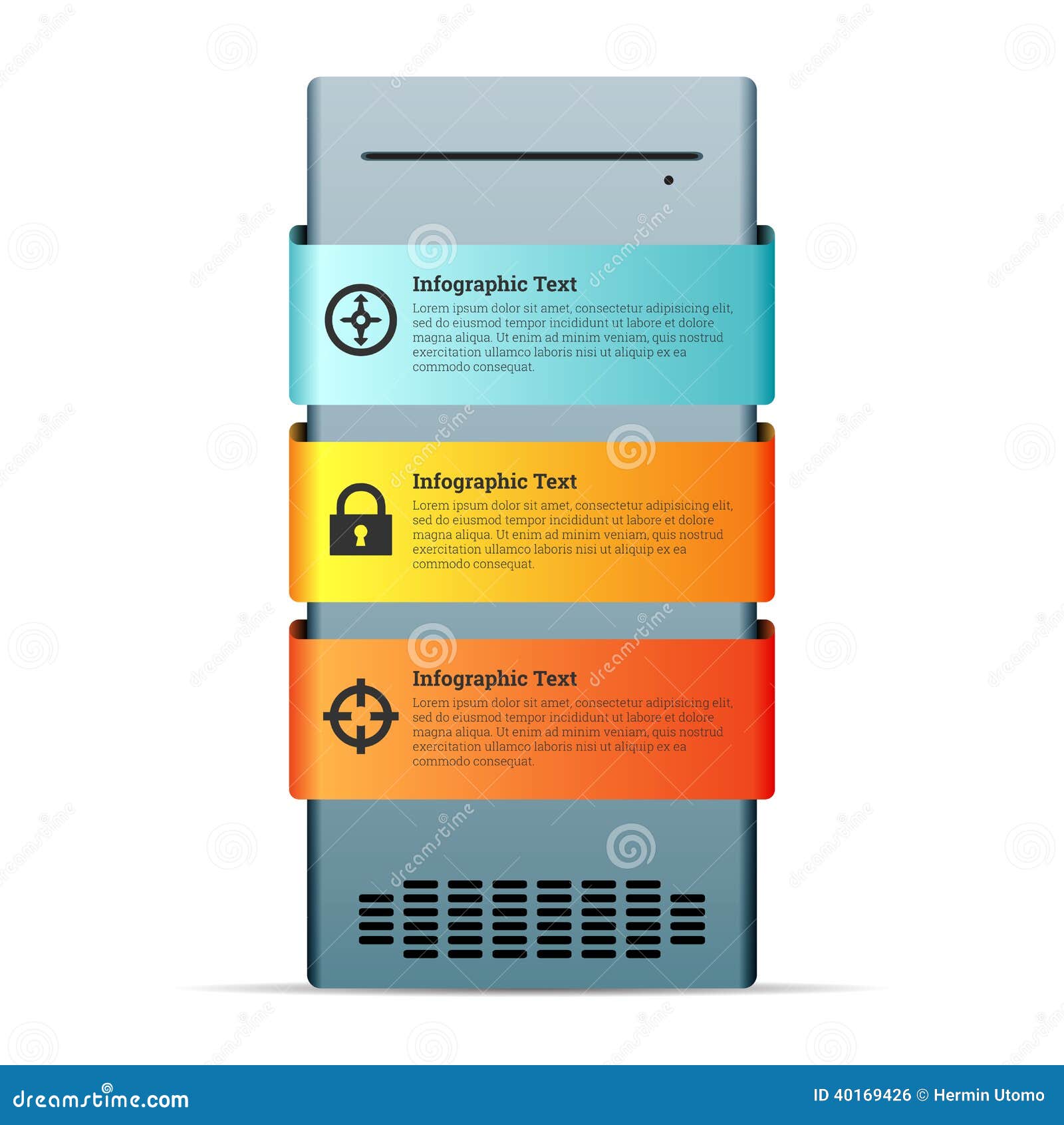 Server Computer Copyspace Design Element Stock Vector - Illustration of ...