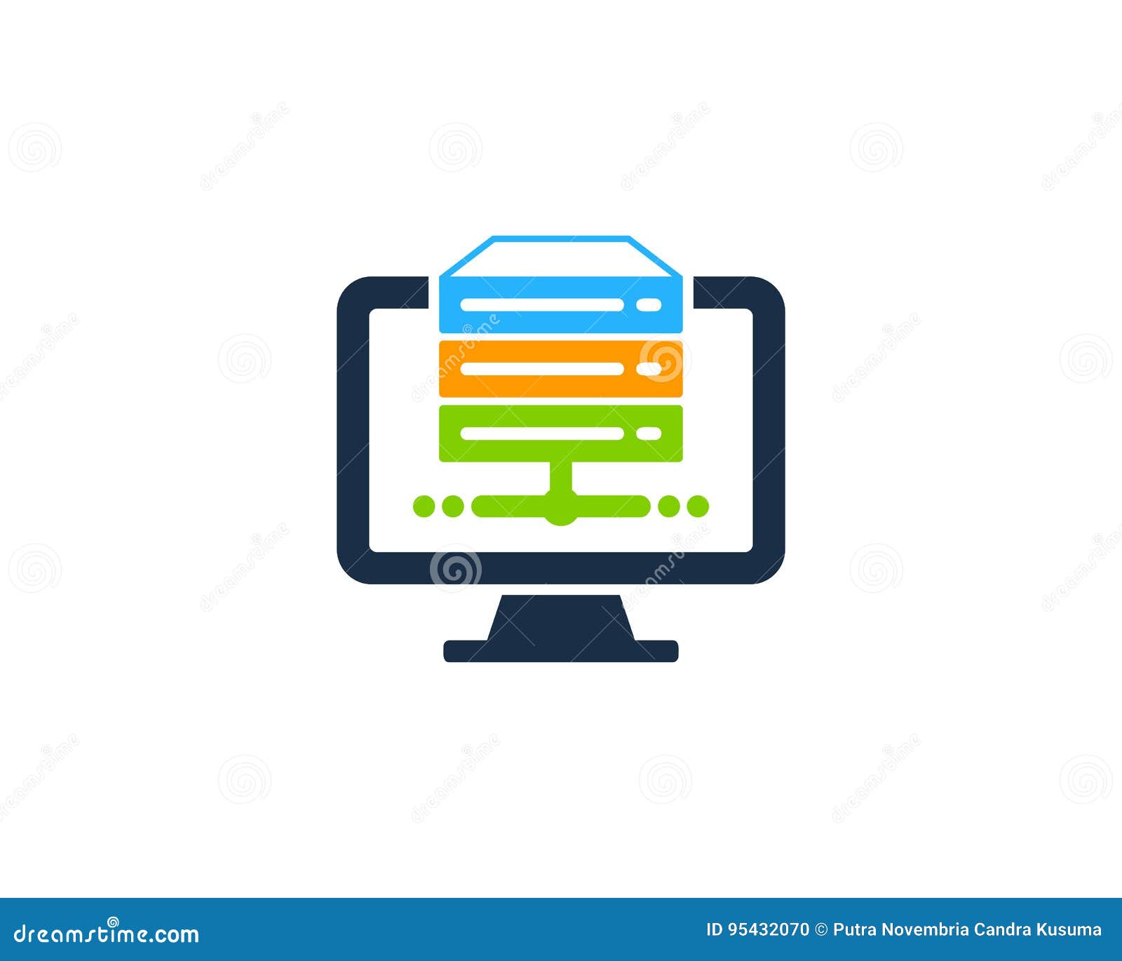 Server Computer Icon Logo Design Element Stock Vector - Illustration of ...