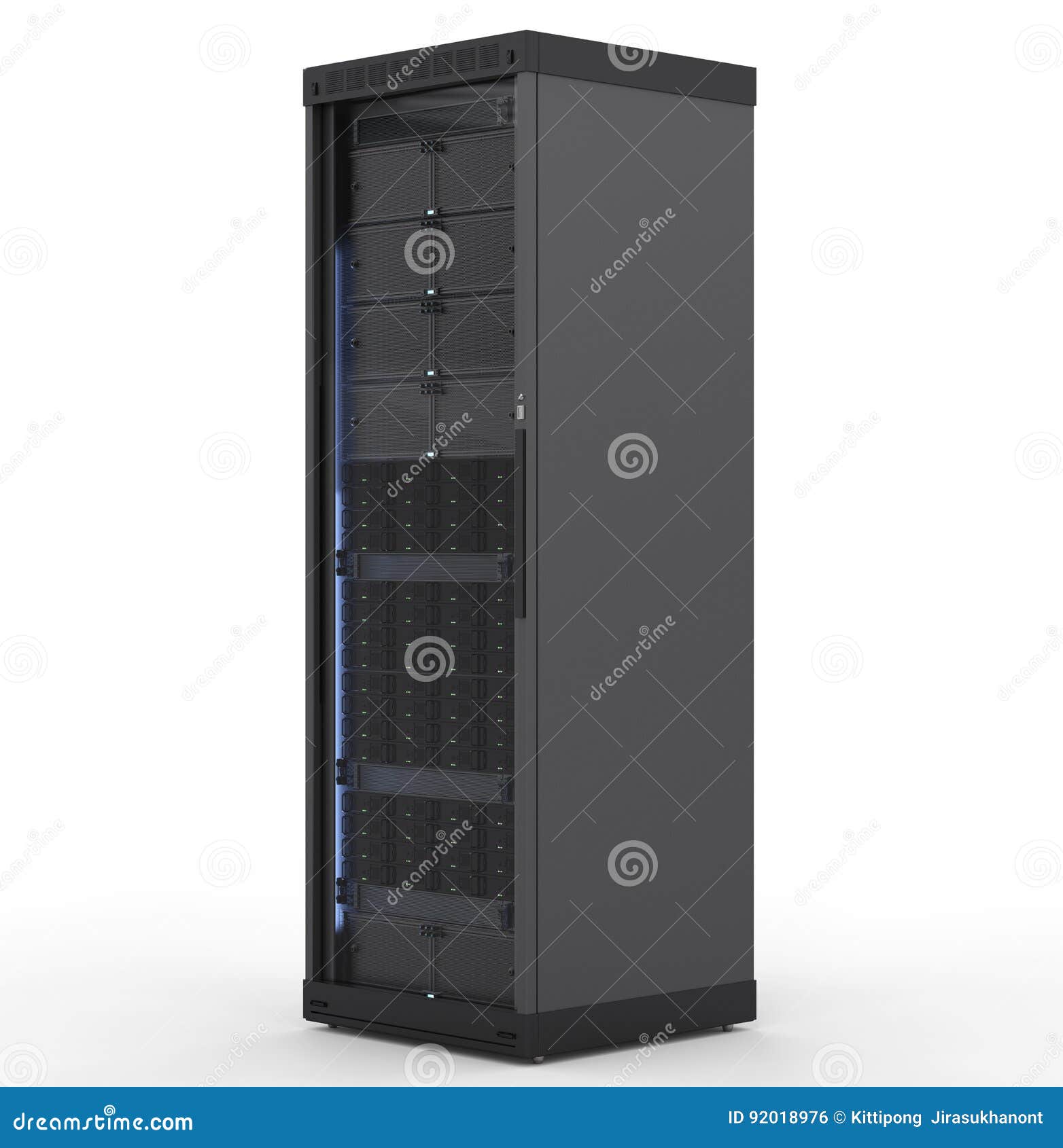 Server Computer on White Background Stock Illustration - Illustration ...