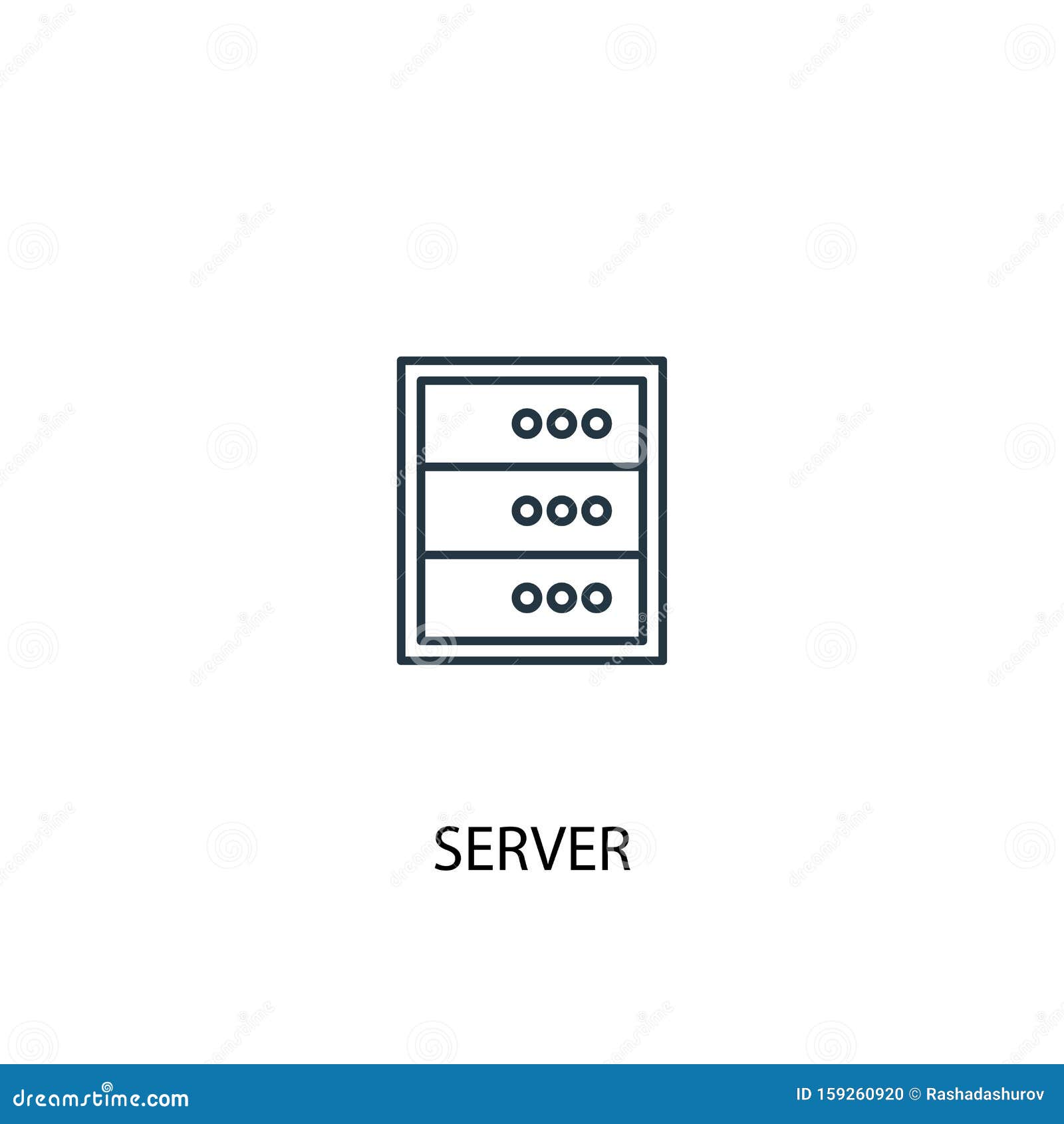 Server Concept Line Icon. Simple Element Stock Vector - Illustration of ...