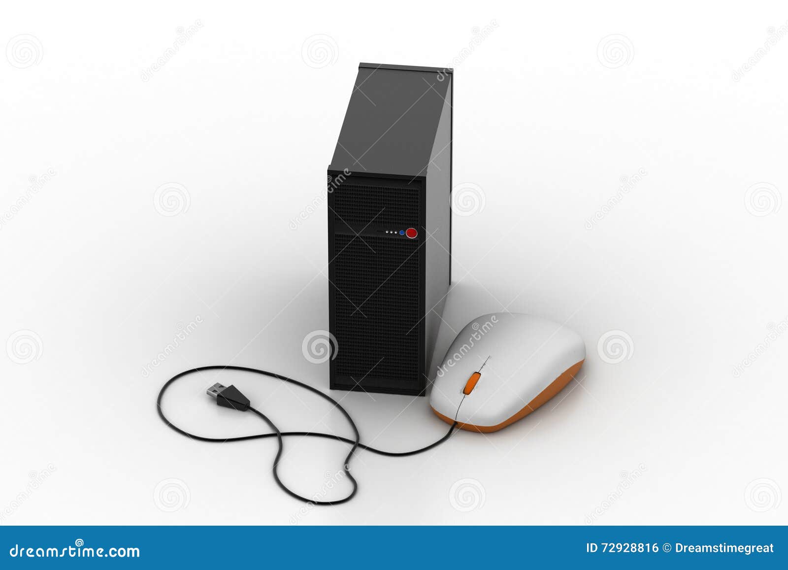 Server Connect with Computer Mouse Stock Illustration - Illustration of ...