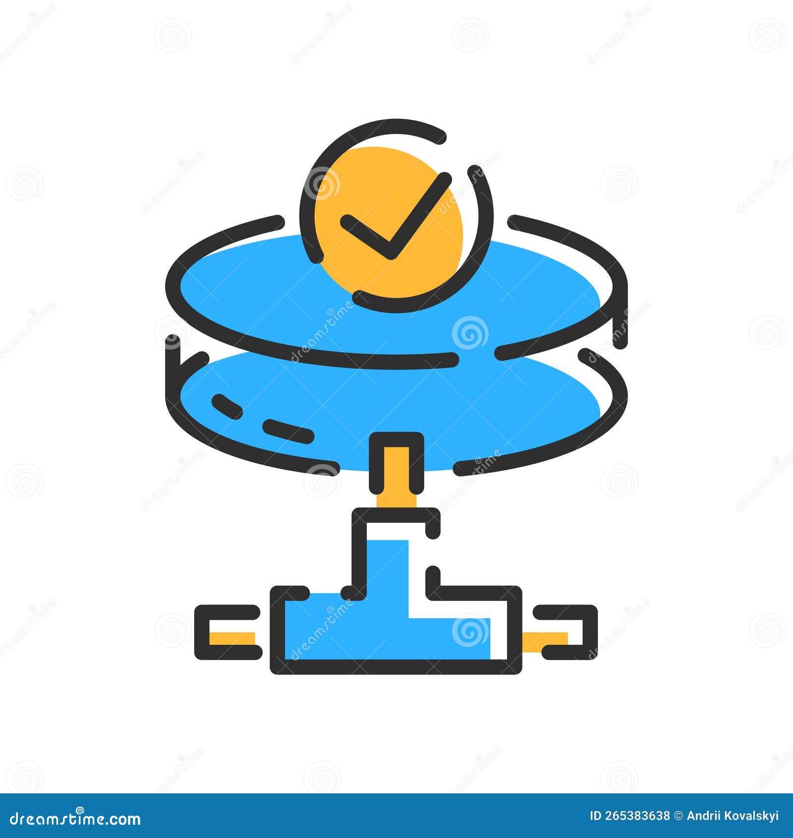 Server Connection Line Icon. Logo in Color Stock Illustration ...