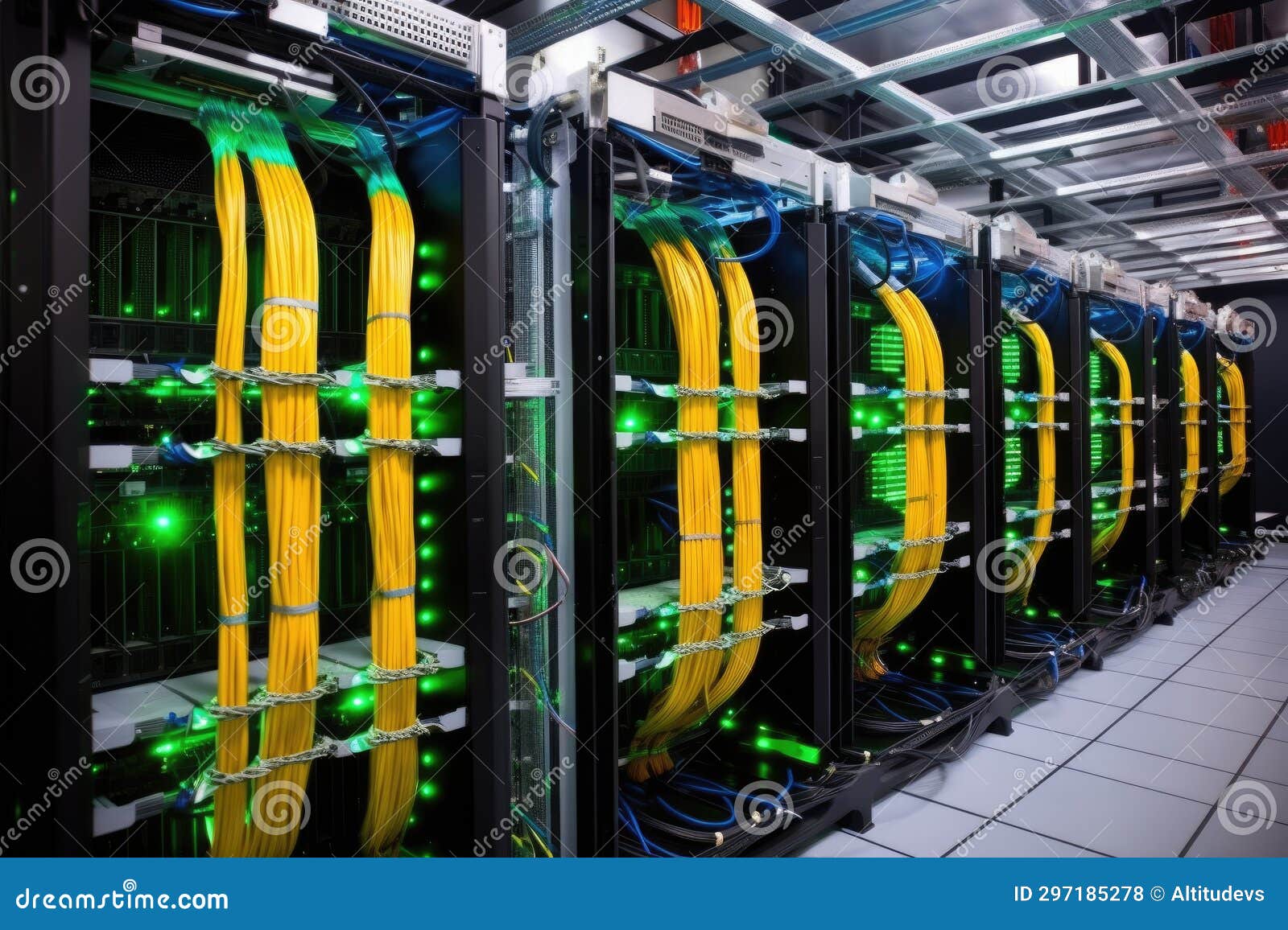 Server Cooling Fans Operating in a Data Center Stock Photo - Image of ...