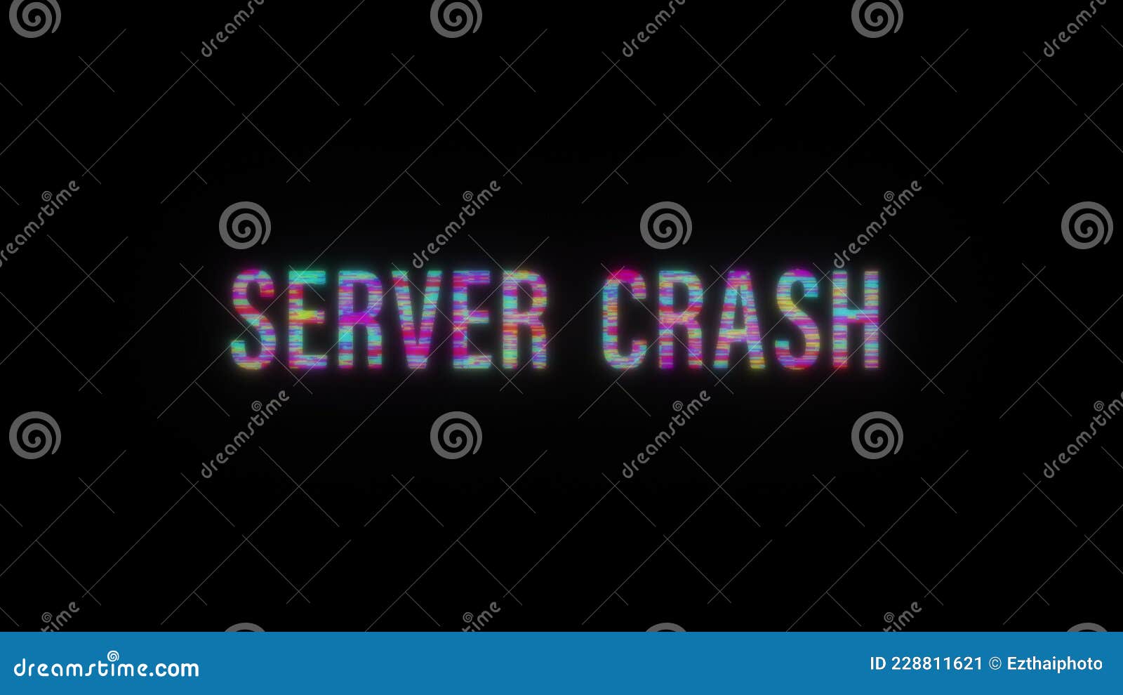 Server Crash Glitch Text Animation Loop with Flicker Light Stock Video ...