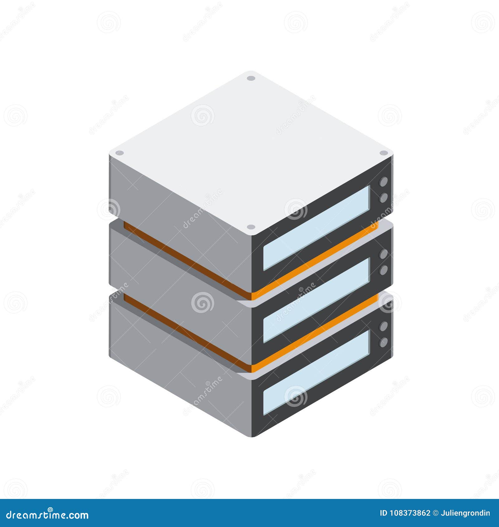 Server 3D isometric icon stock illustration. Illustration of online ...