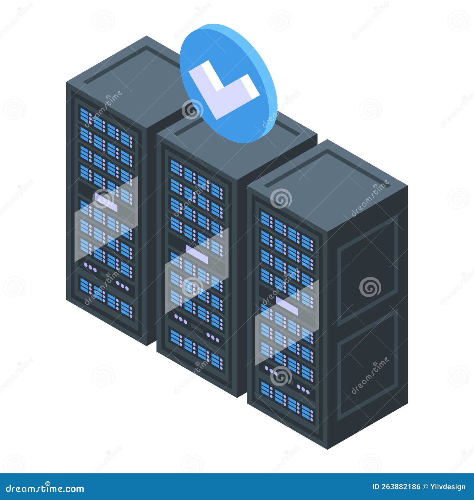 Server Data Application Icon Isometric Vector. Control Form Stock ...