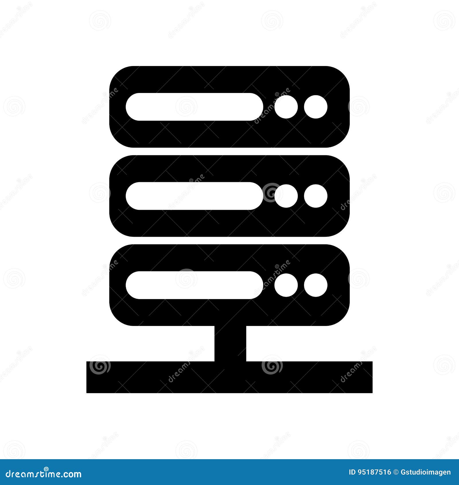 Server data center icon stock vector. Illustration of hardware - 95187516