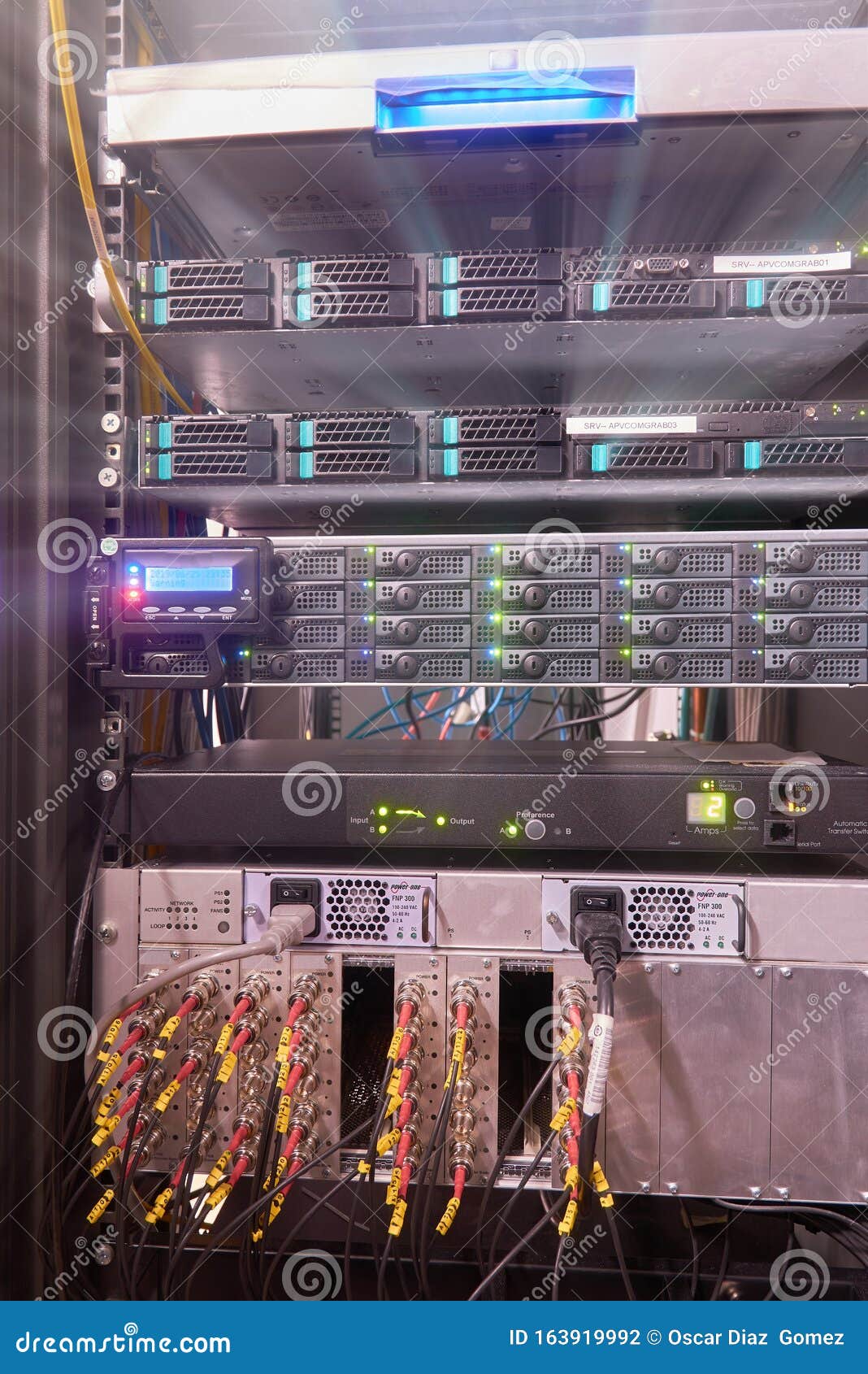 Server in data center editorial photography. Image of communication ...
