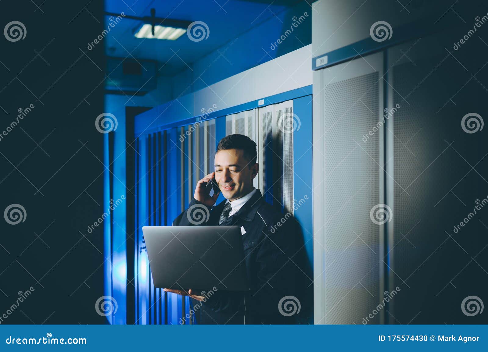 Server Data Network Center Internet Man Connection Stock Photo - Image ...