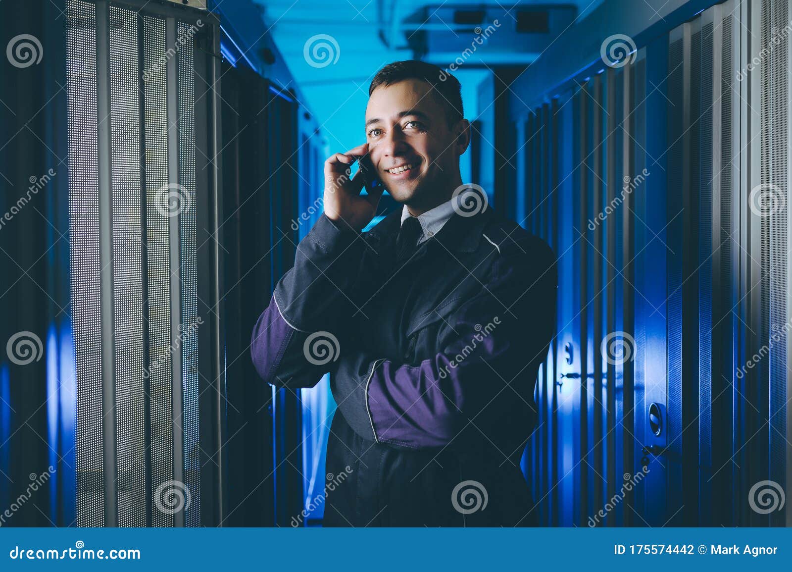 Server Data Network Center Internet Man Connection Stock Photo - Image ...
