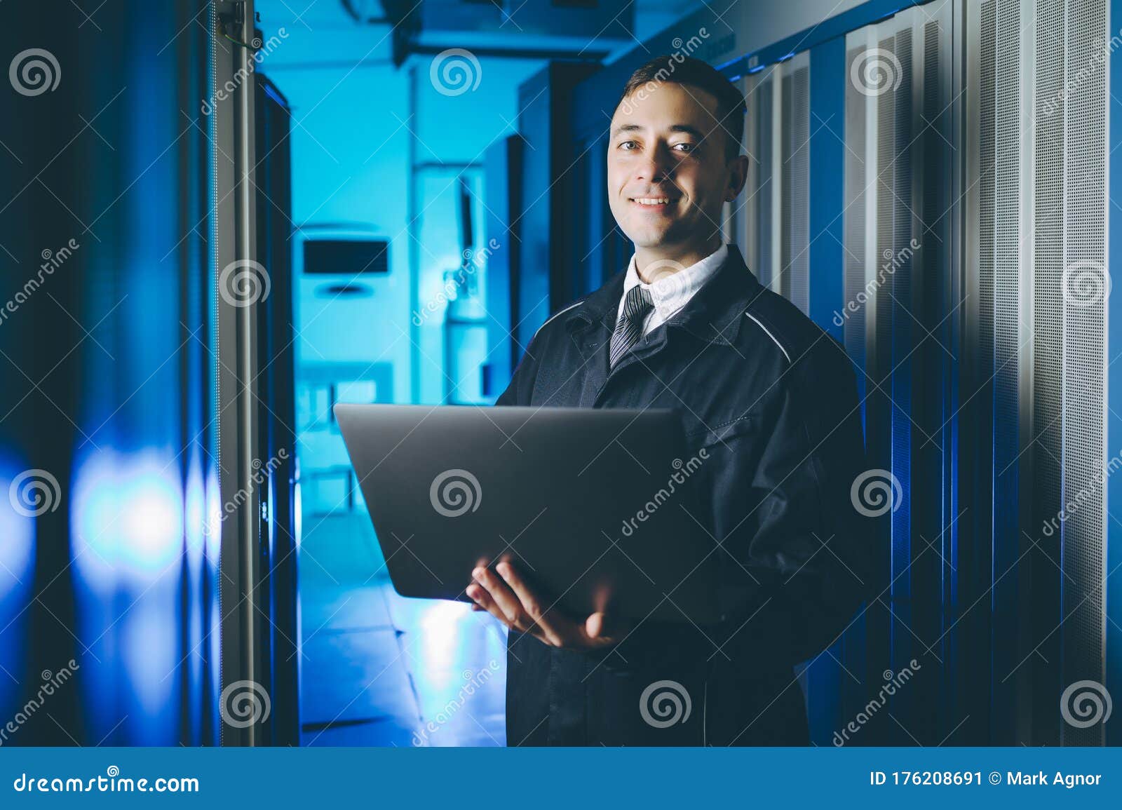 Server Data Network Center Internet Man Connection Stock Image - Image ...
