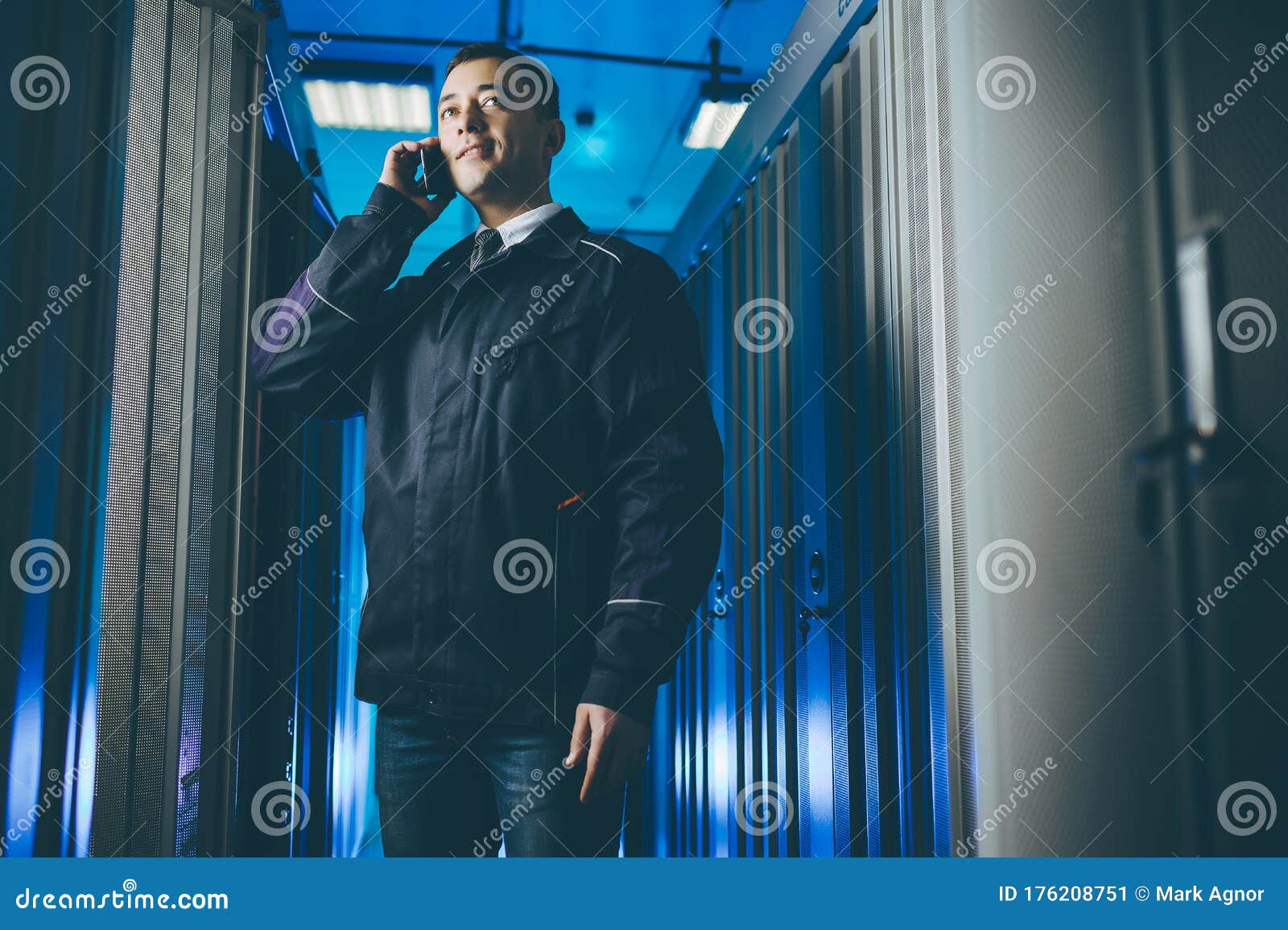 Server Data Network Center Internet Man Connection Stock Image - Image ...