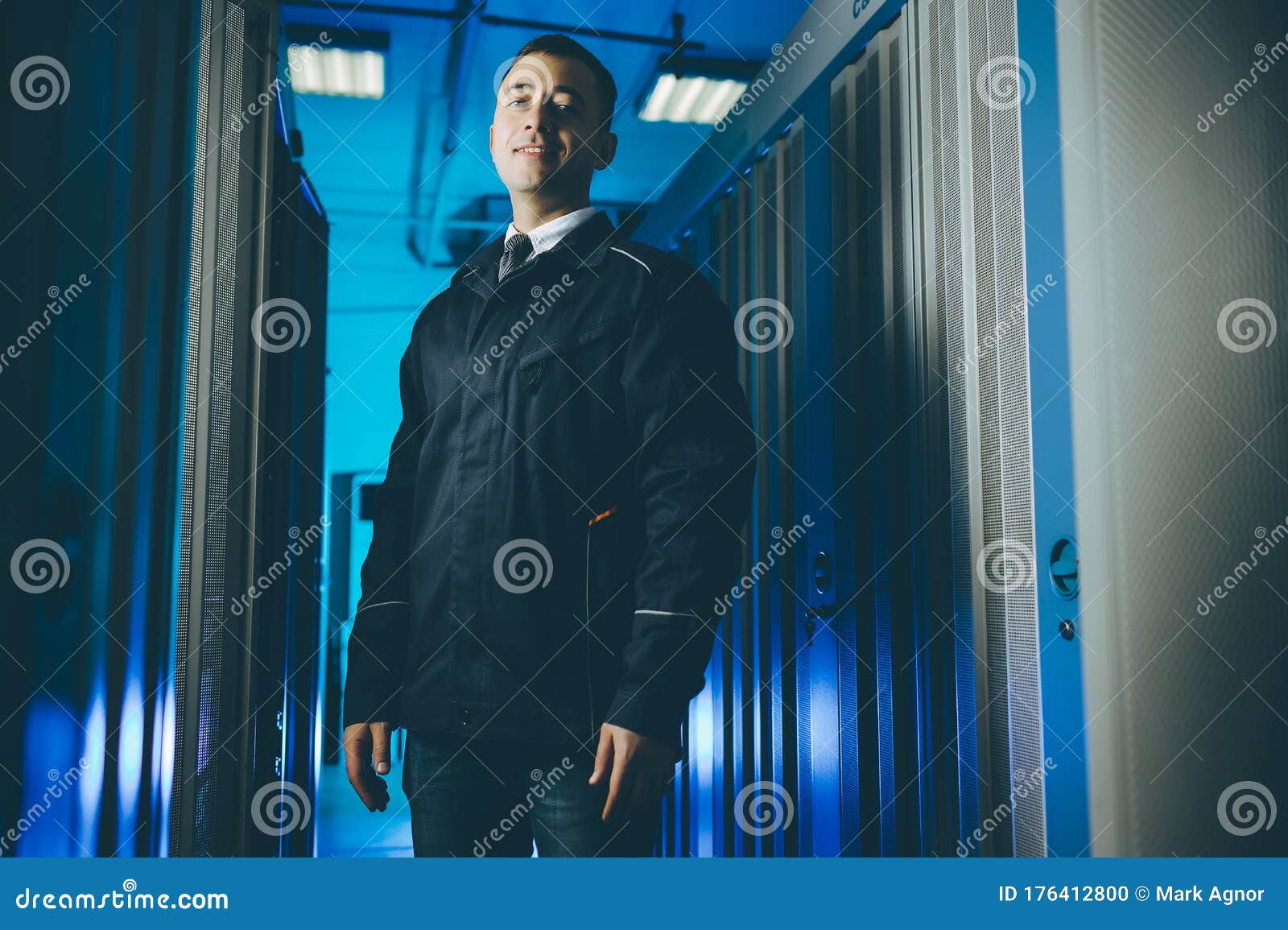 Server Data Network Center Internet Man Connection Stock Photo - Image ...