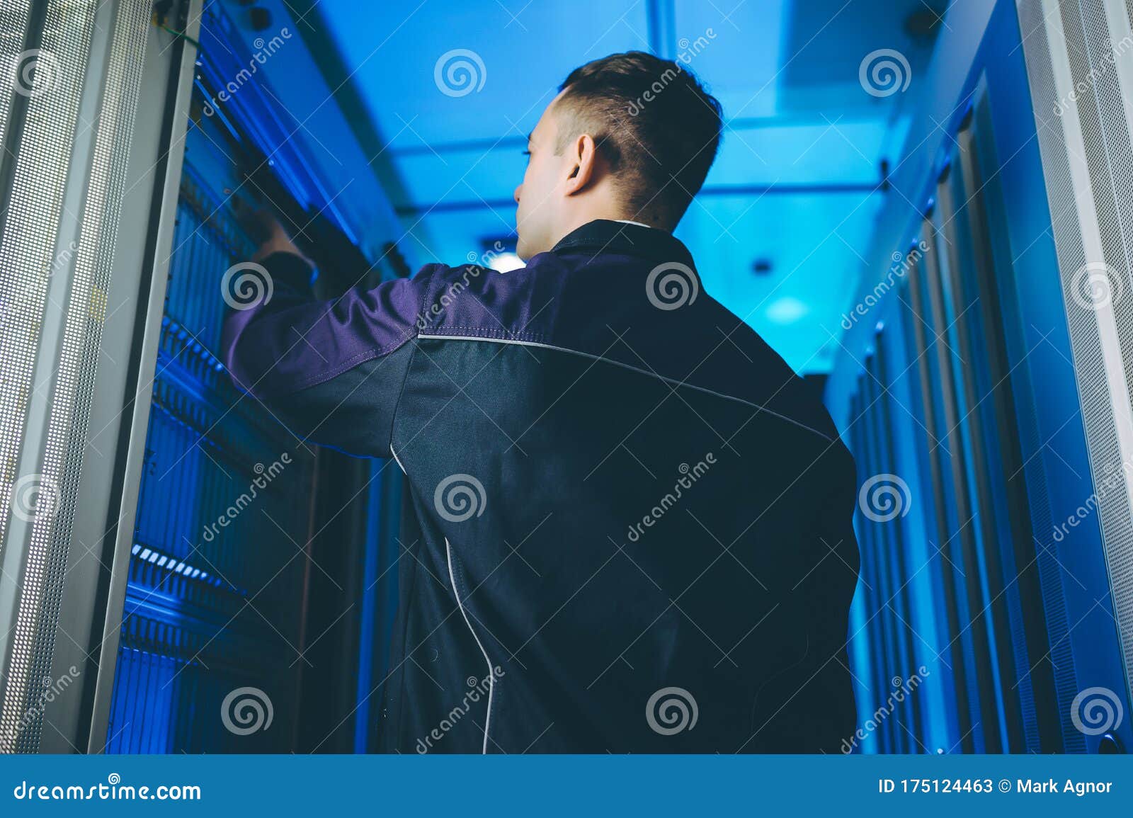 Server Data Network Center Internet Man Connection Stock Image - Image ...