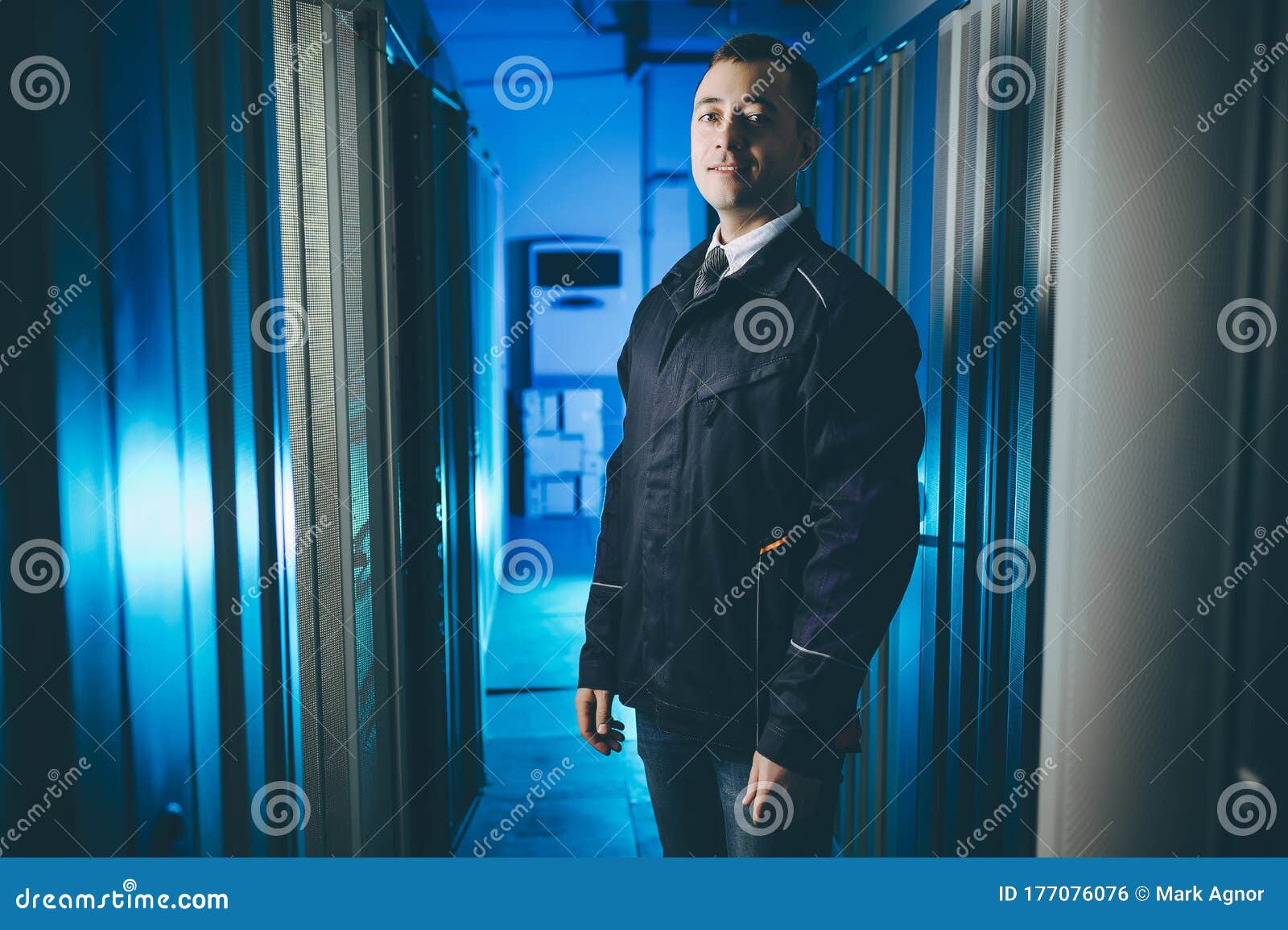 Server Data Network Center Internet Man Connection Stock Photo - Image ...