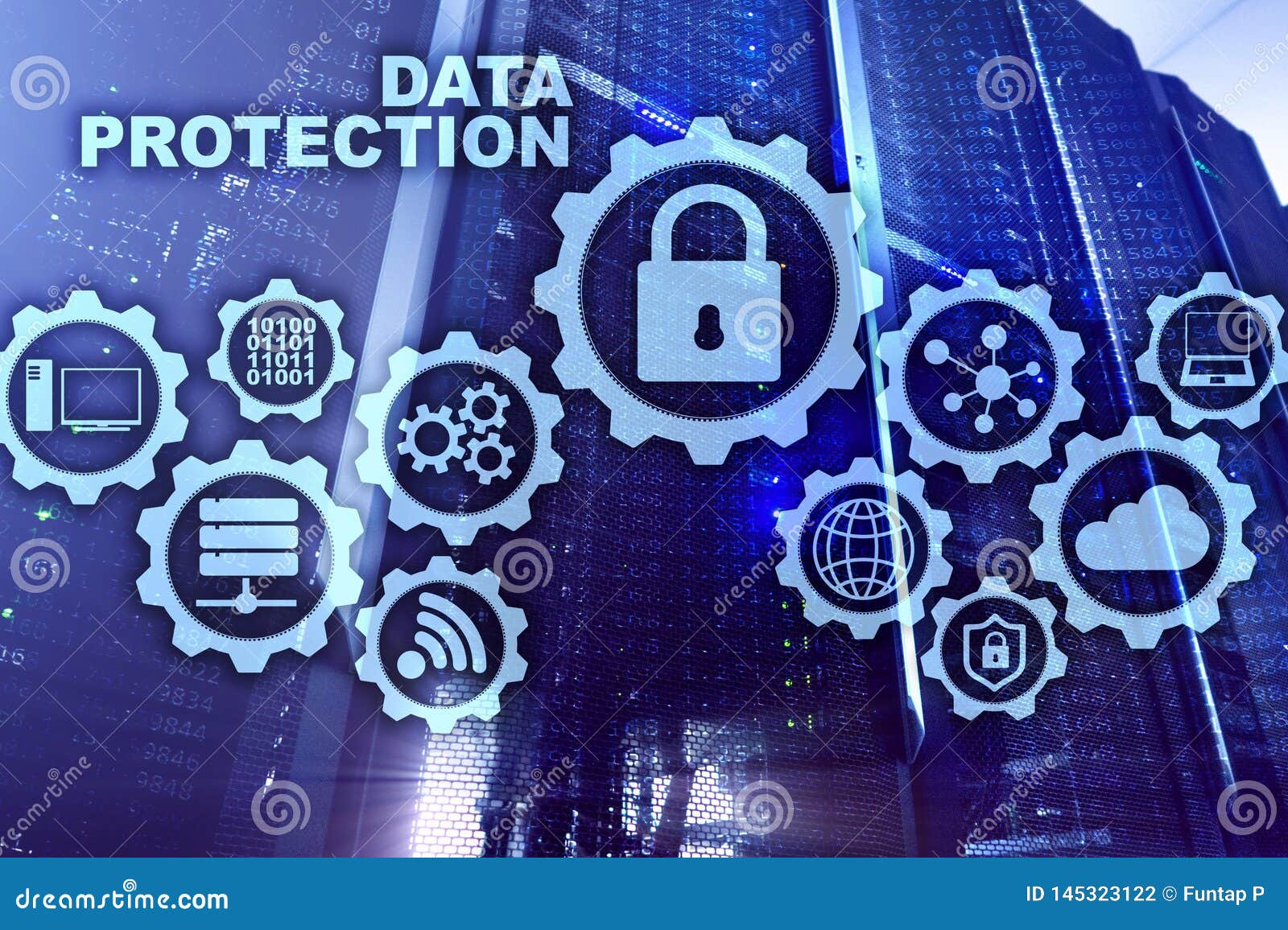Server Data Protection Concept. Safety of Information from Virus Cyber ...