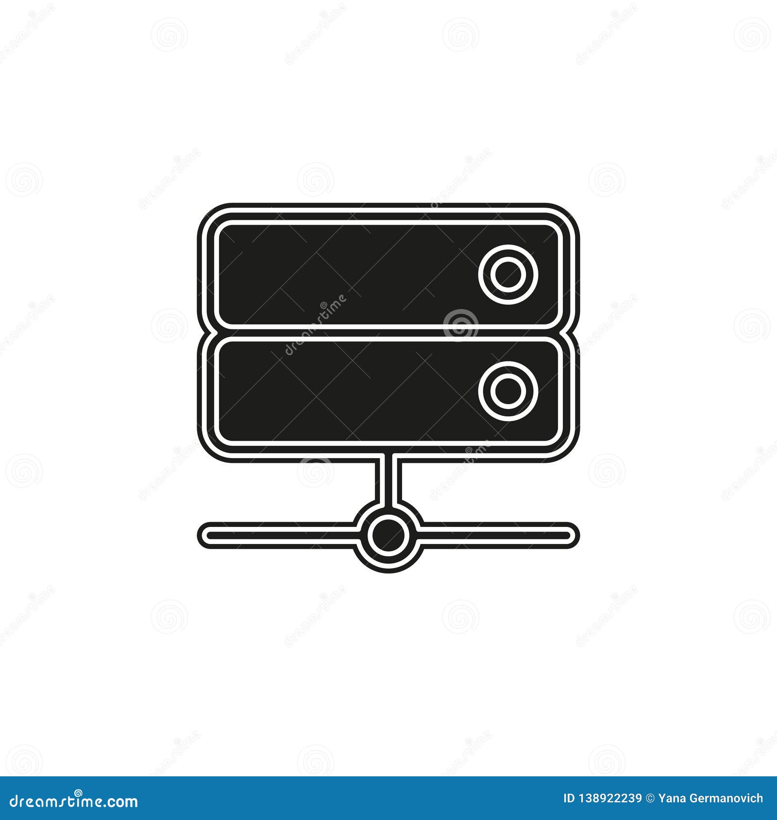 Server Data Racks - Computer Storage Icon Stock Illustration ...