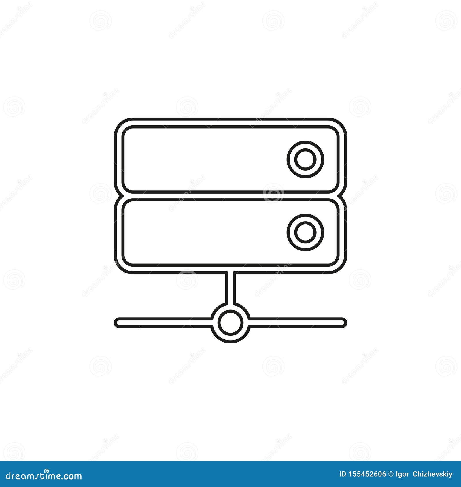 Server Data Racks - Computer Storage Icon Stock Vector - Illustration ...