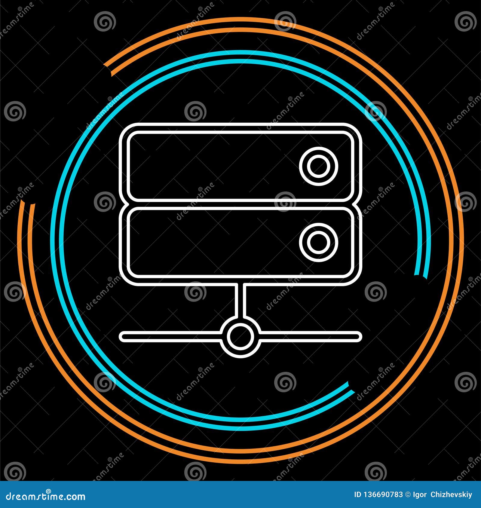Server Data Racks - Computer Storage Icon Stock Vector - Illustration ...