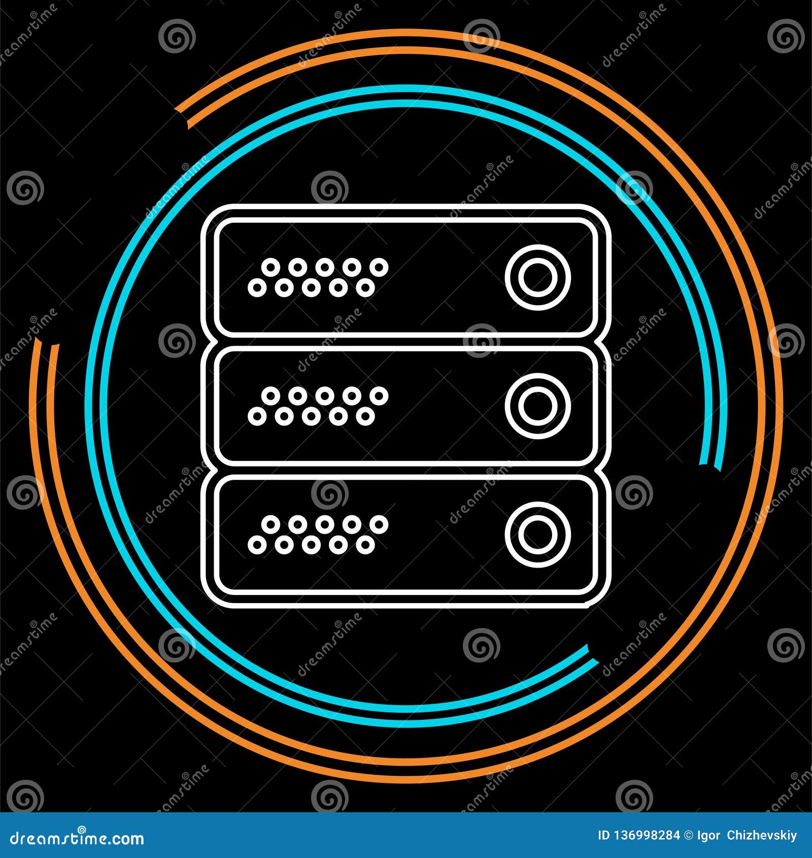 Server Data Racks Illustration - Computer Storage Stock Vector ...